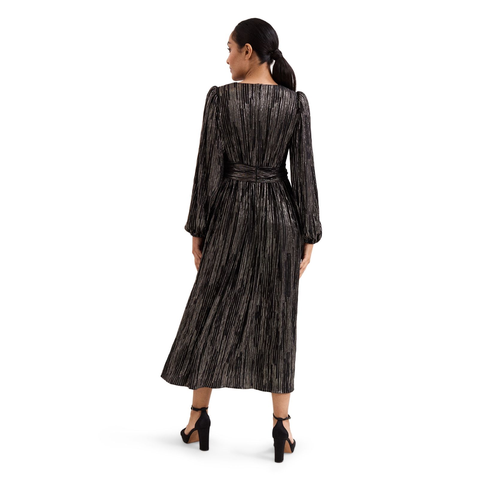 Phase Eight Emre Stripe Midi Dress Petite - QVC UK