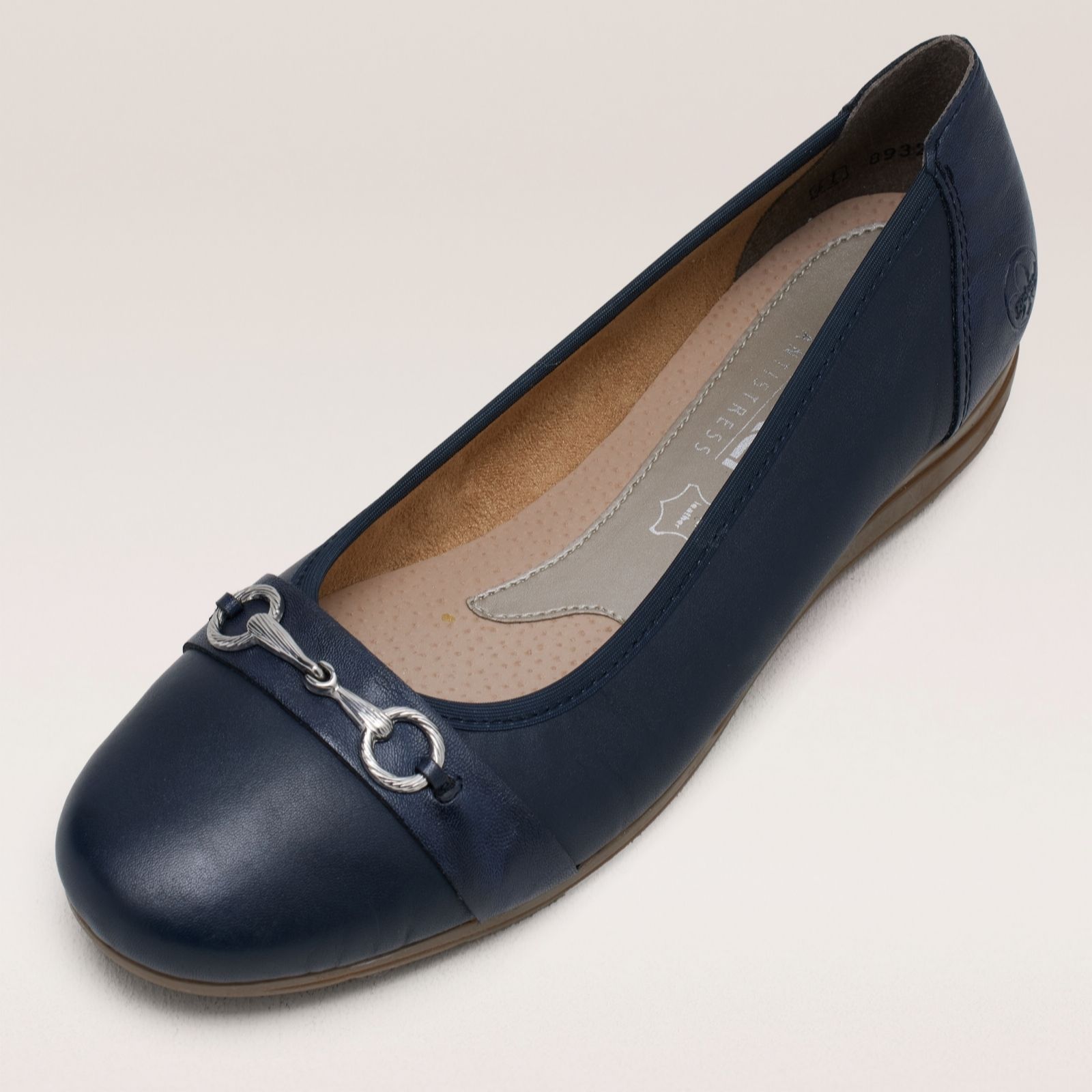 Outlet Rieker Leather Ballerina Snaffle Shoe - QVC UK