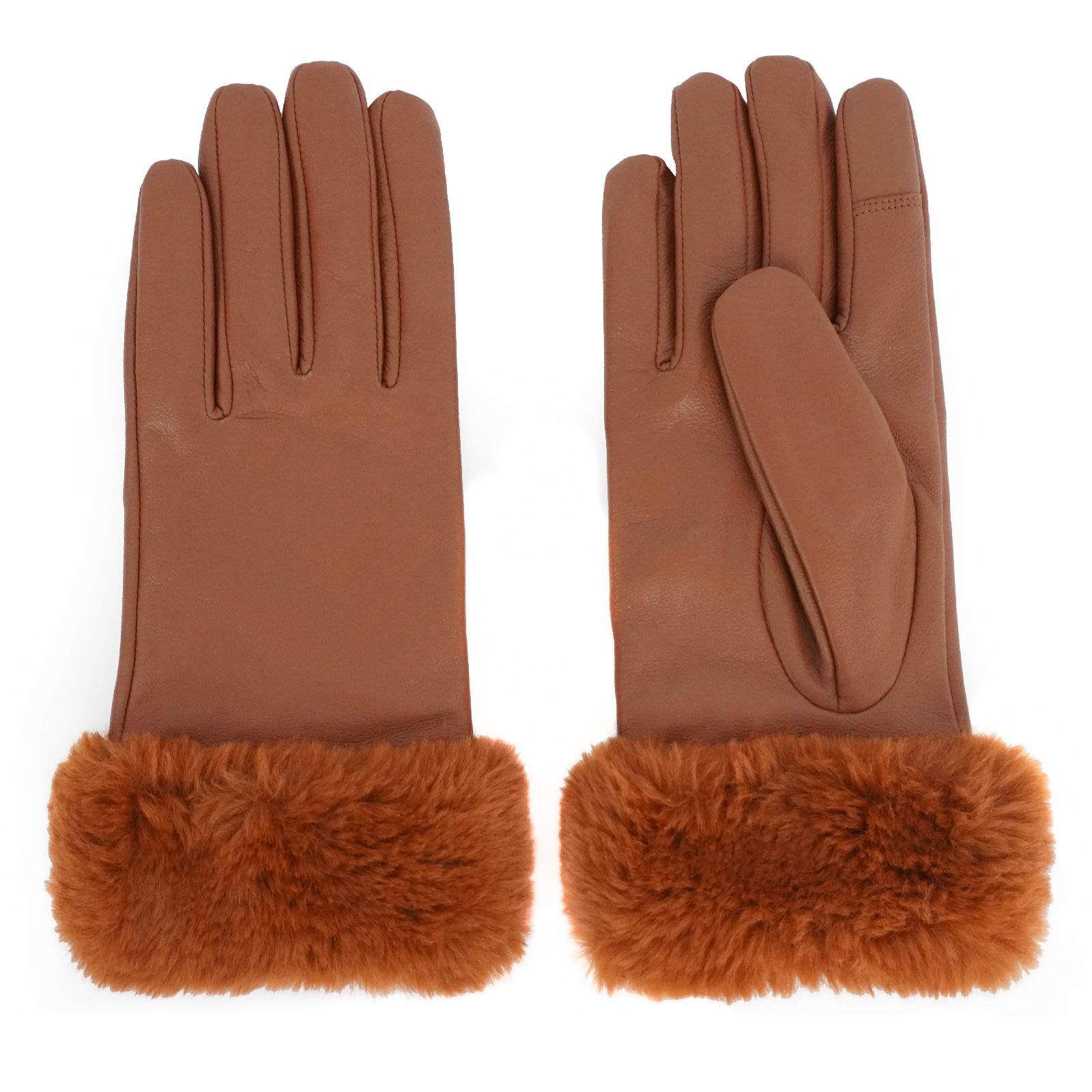 Paul Costelloe Boxed Fur Trim Leather Gloves - QVC UK