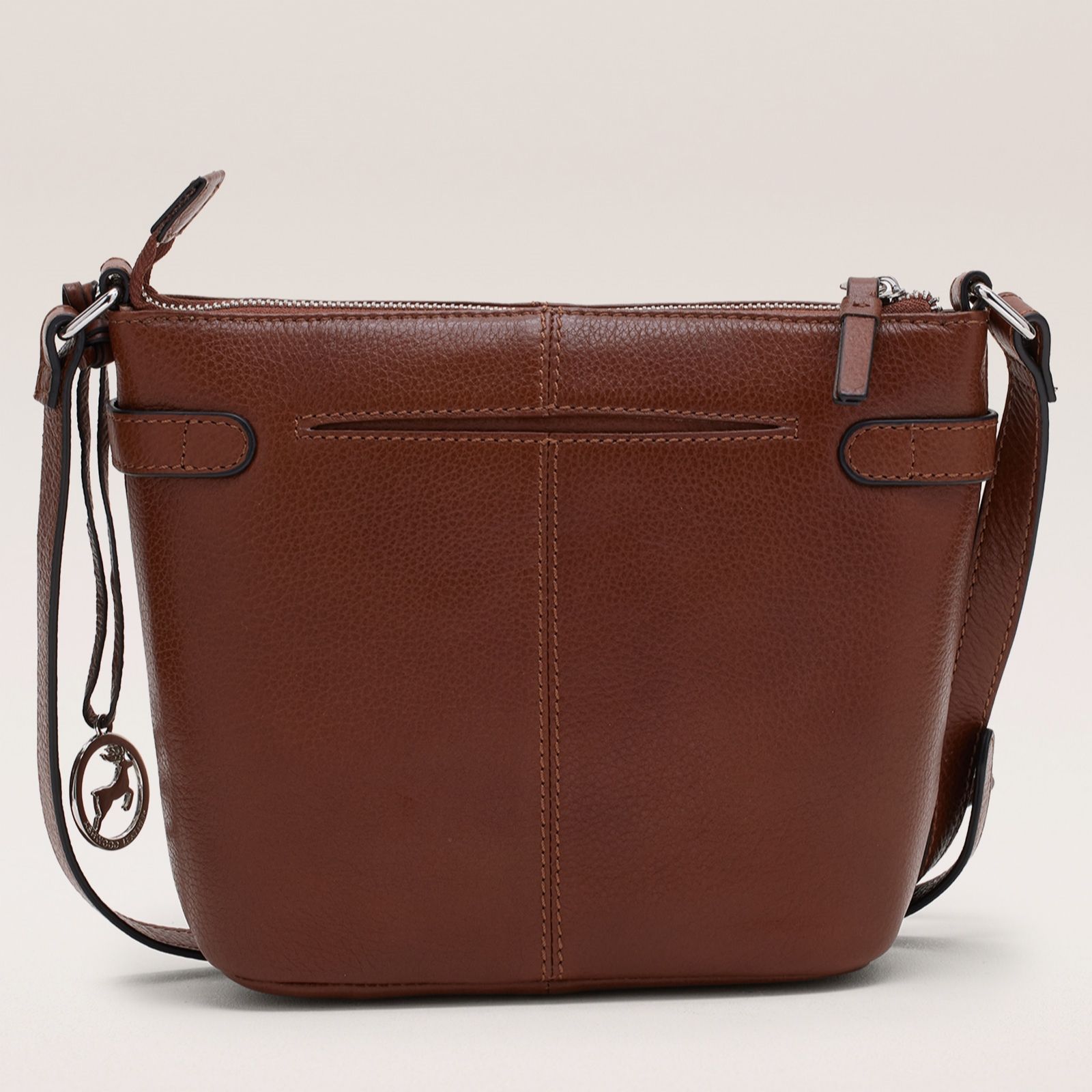 Ashwood Leather Bucket Cross-Body Bag - QVC UK
