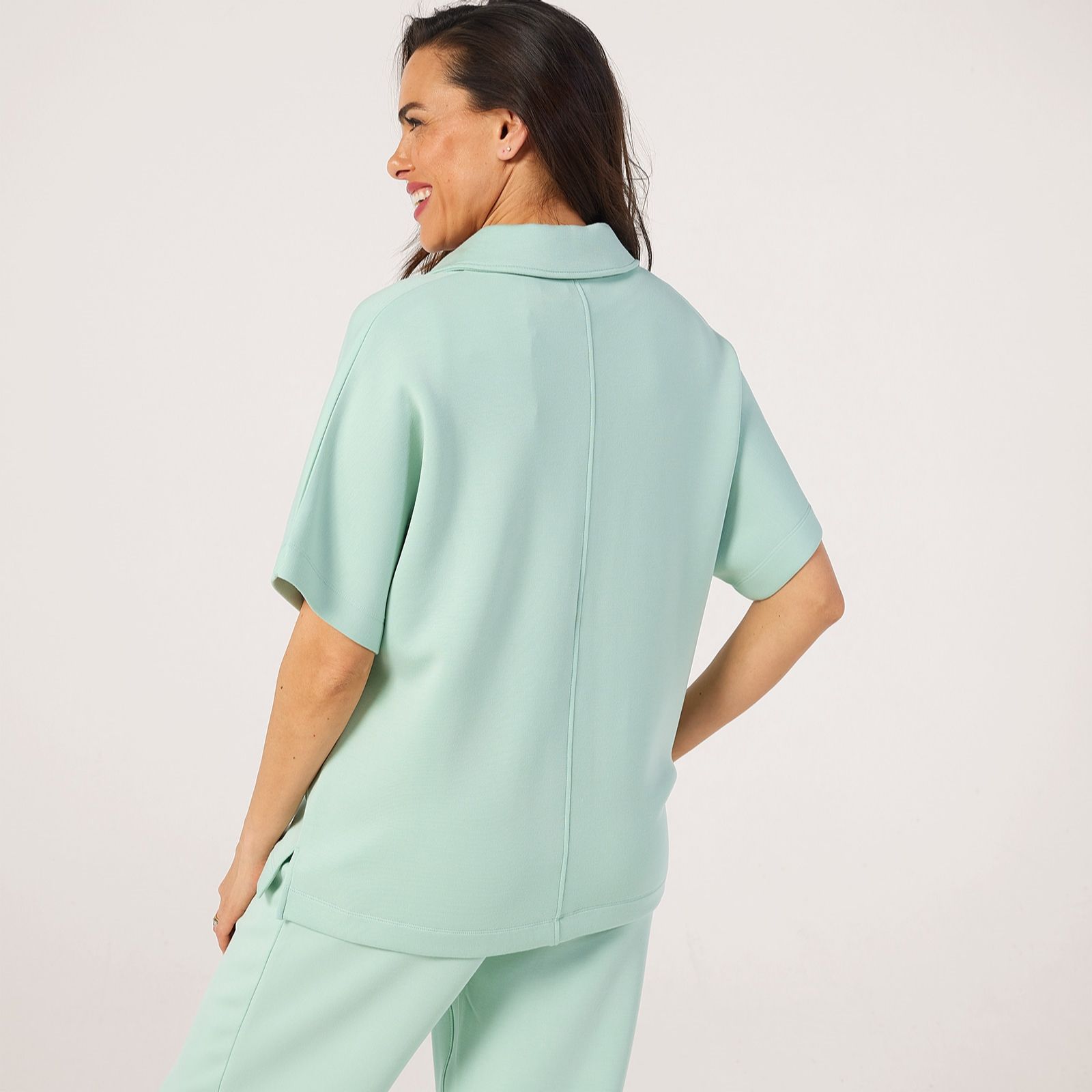 Ruth Langsford Leisurewear Dolman Zip Through Top - QVC UK