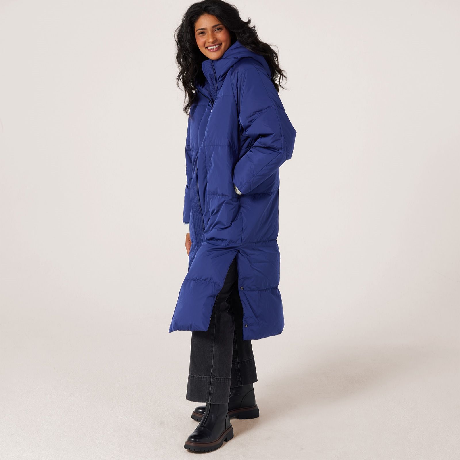 ICHI Bunala Down Padded Coat - QVC UK