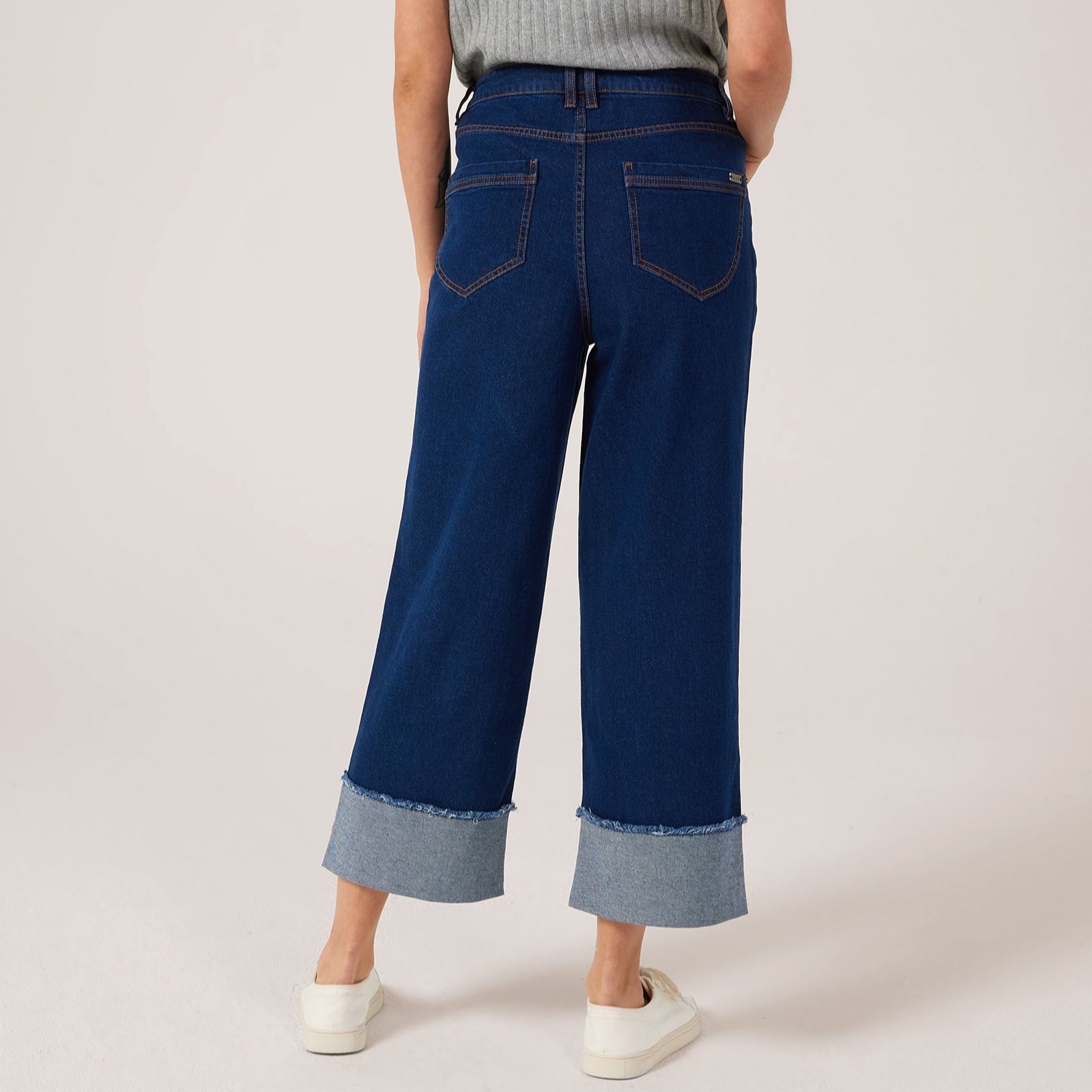 Ben de Lisi Straight Leg Jean With Turn Up Cuff Standard - QVC UK