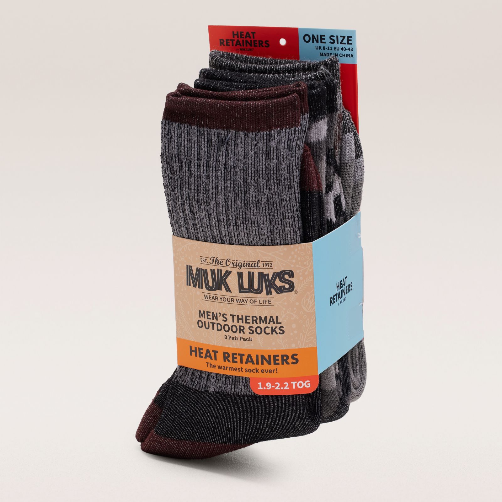Muk Luks Mens 3pk Heat Retainer Socks - QVC UK