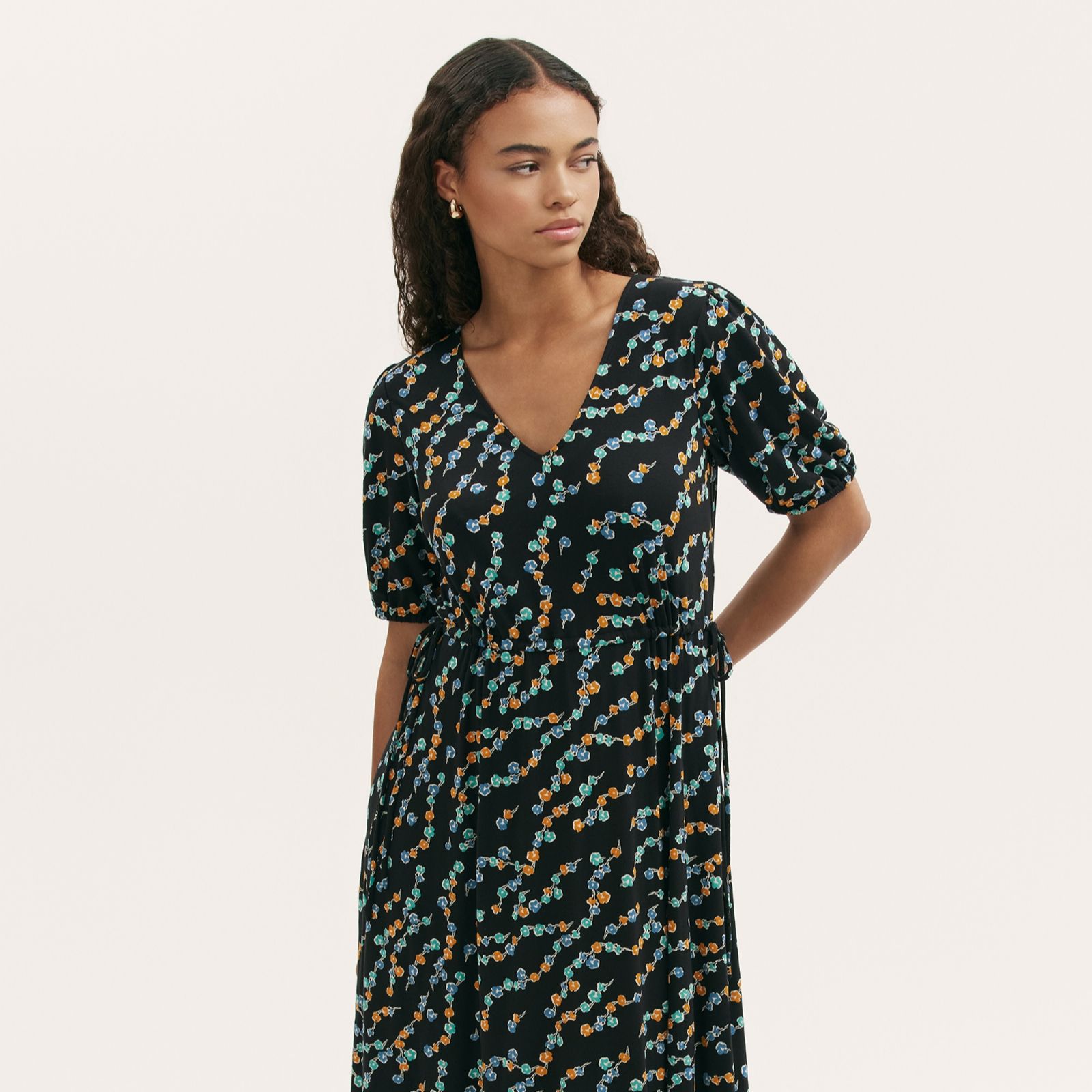 Finery London Hessa Viscose Stretch Jersey Print Dress - QVC UK