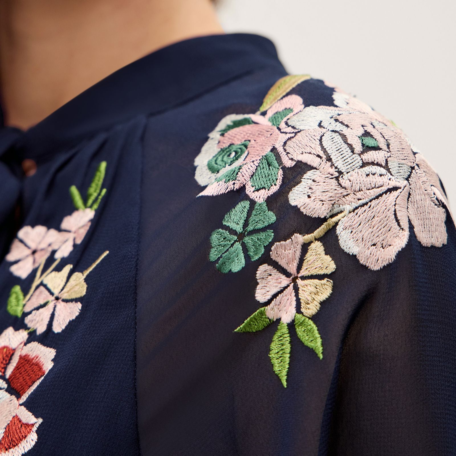 Monsoon Annika Embroidered Dress - QVC UK