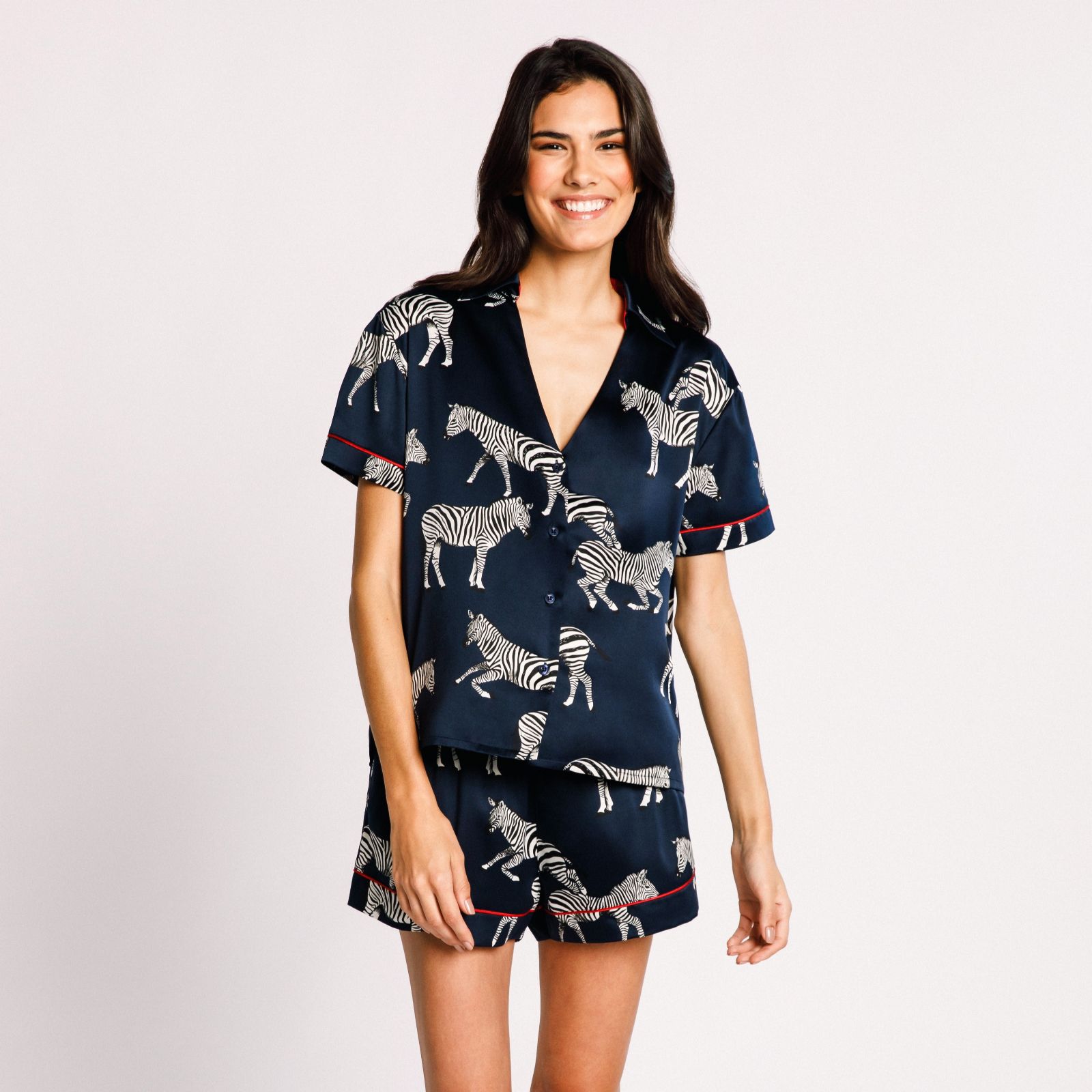 Chelsea Peers Satin Short PJ Set - QVC UK