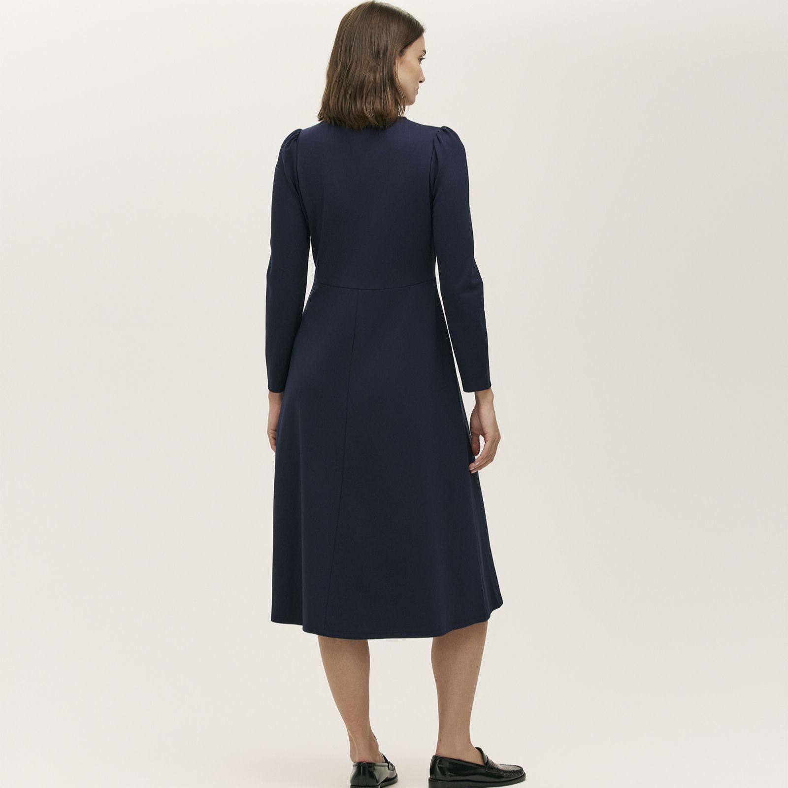 Finery London Gilly Ponte Dress with Gold Buttons Standard - QVC UK