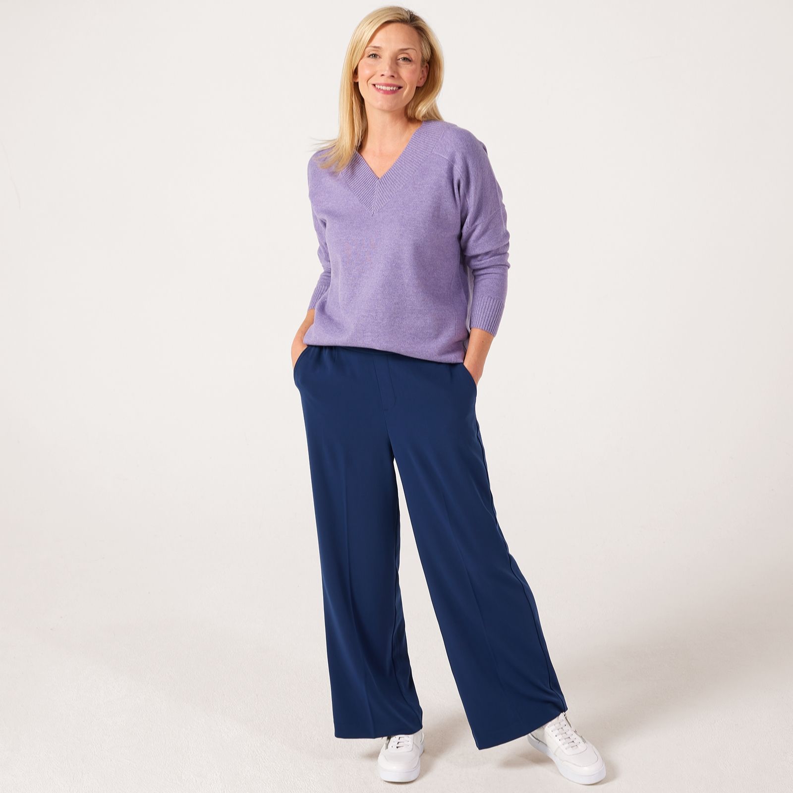 Ruth Langsford Wide Leg trousers Tall - QVC UK