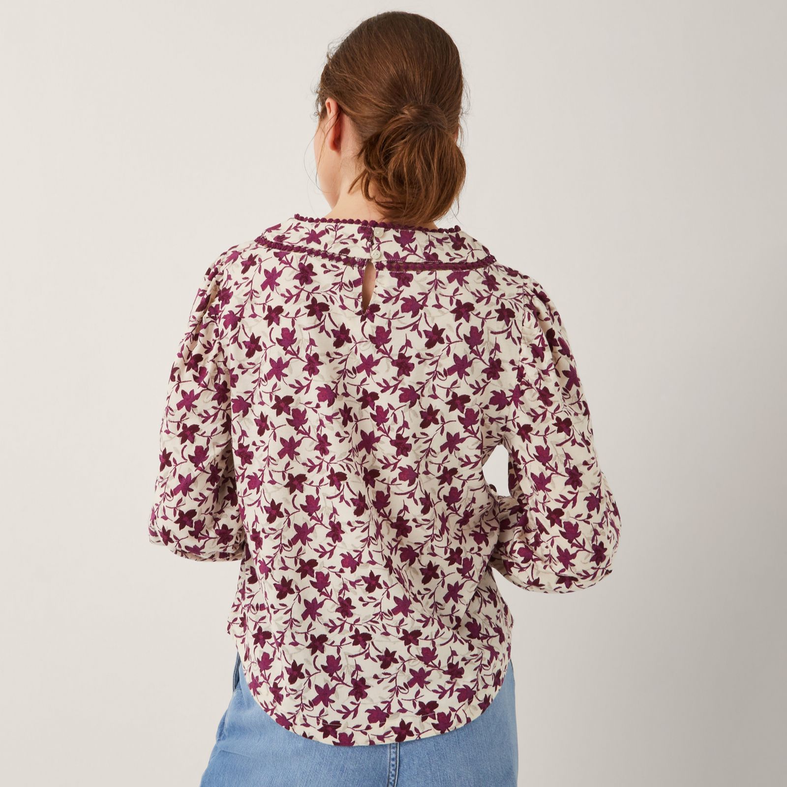 Monsoon Felipa Print Jersey Top - QVC UK