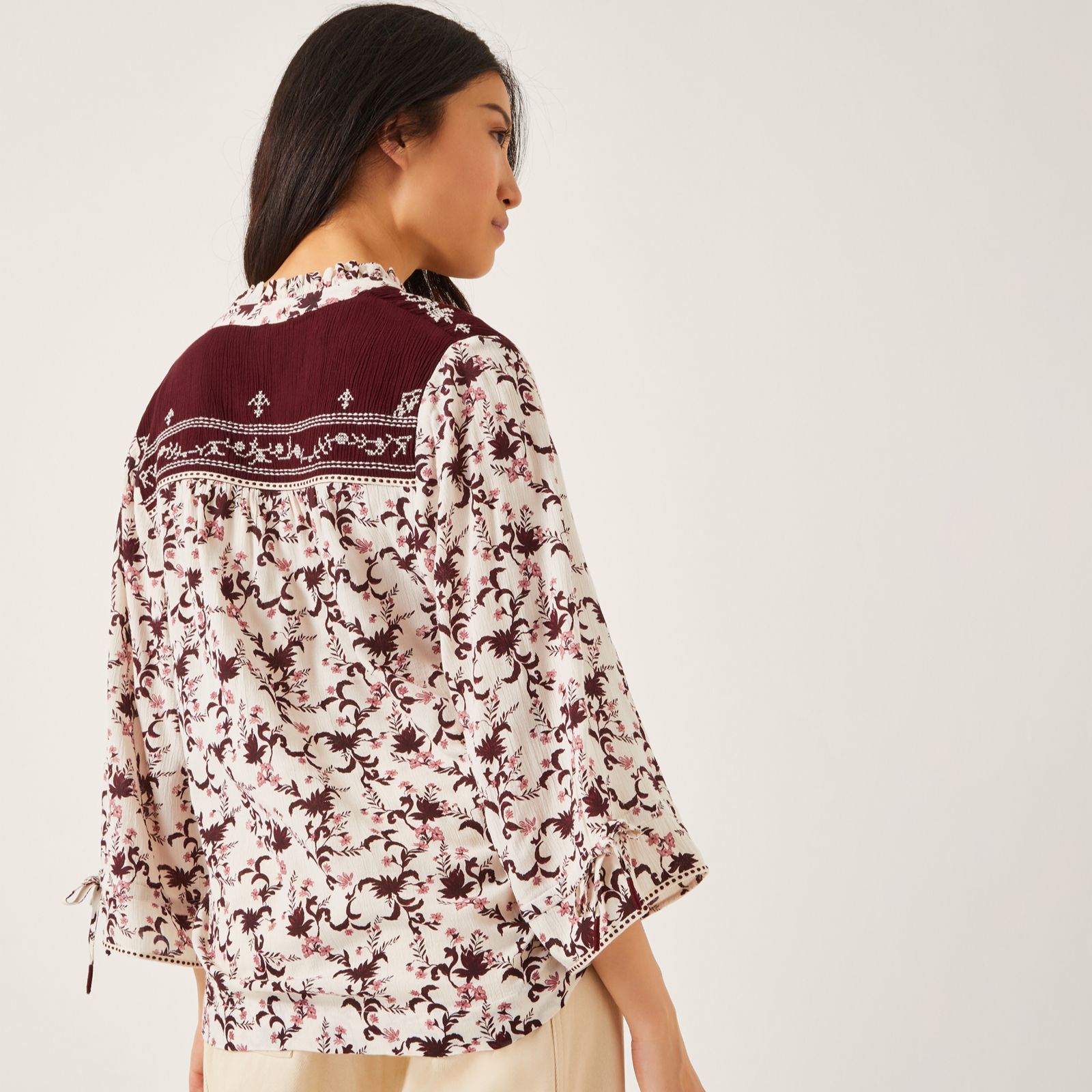 Monsoon Jacqueline Print Top - QVC UK