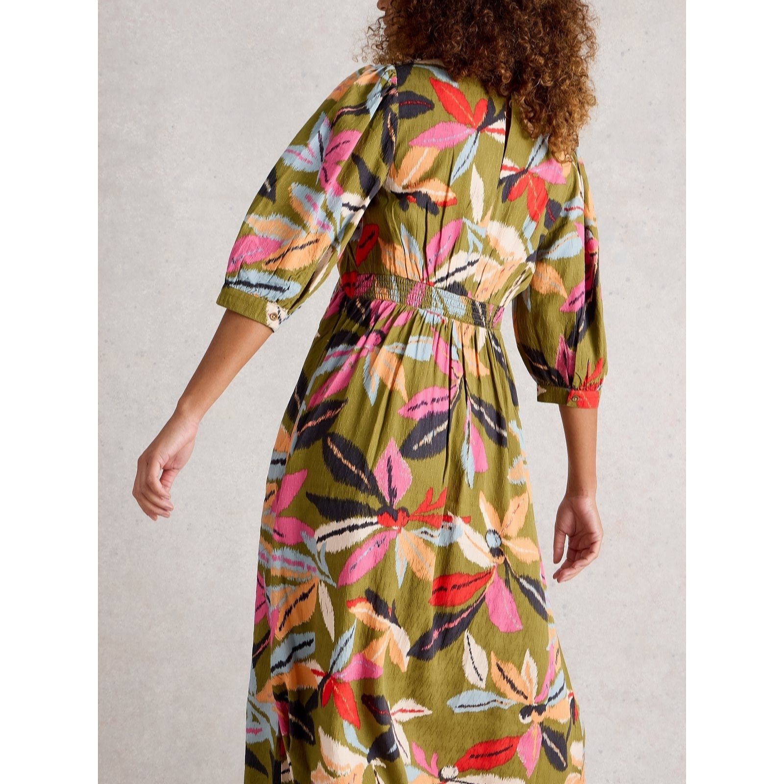 White Stuff Lucy 3/4 Sleeve Midi Dress Petite - QVC UK