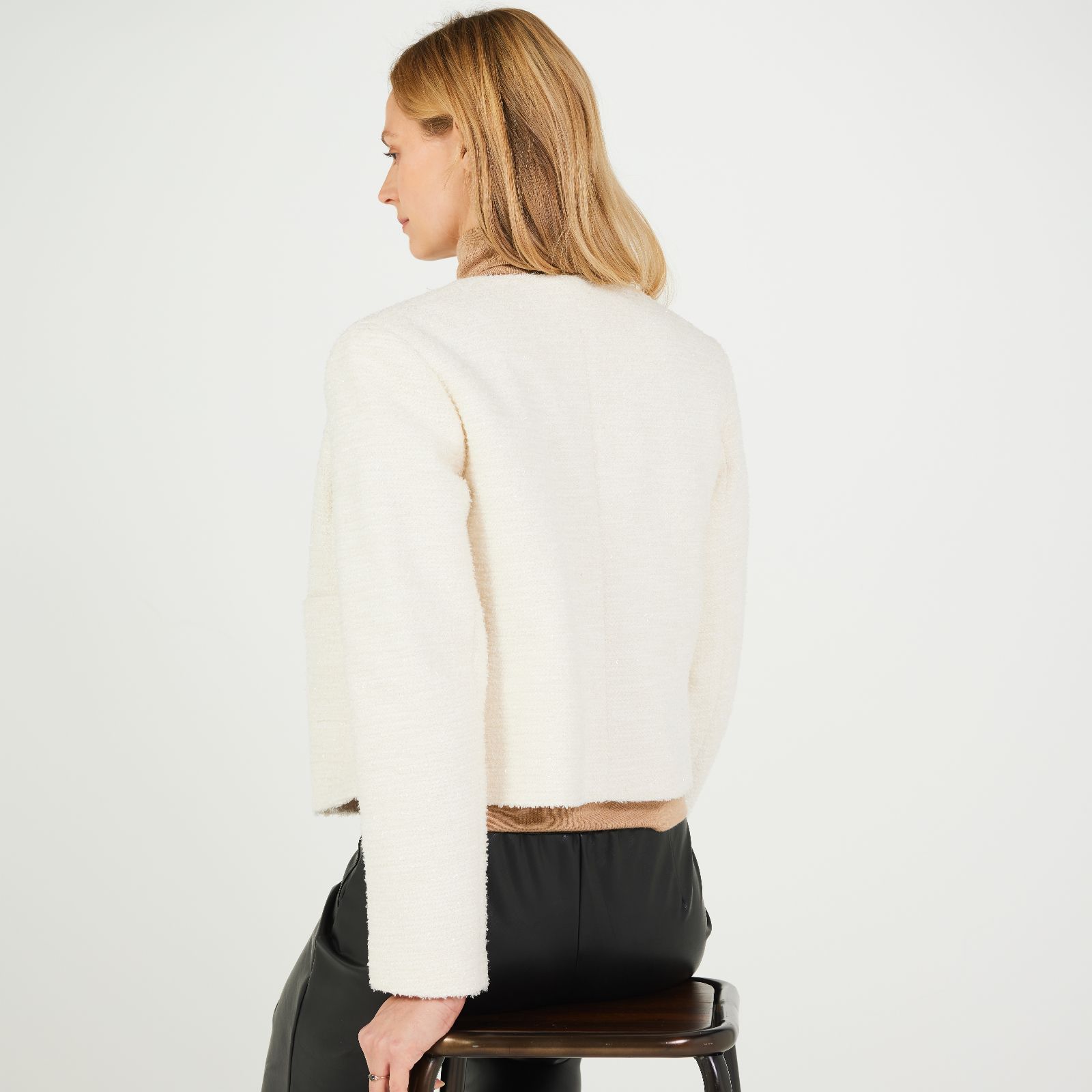 Helene Berman Short Jacket with Pearl Button Detail - QVC UK