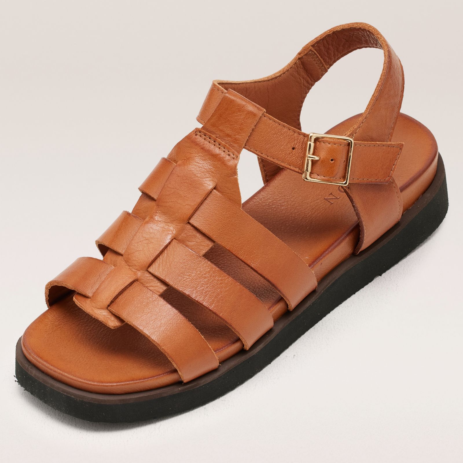 Shoon Shipshape Leather Sandal - QVC UK