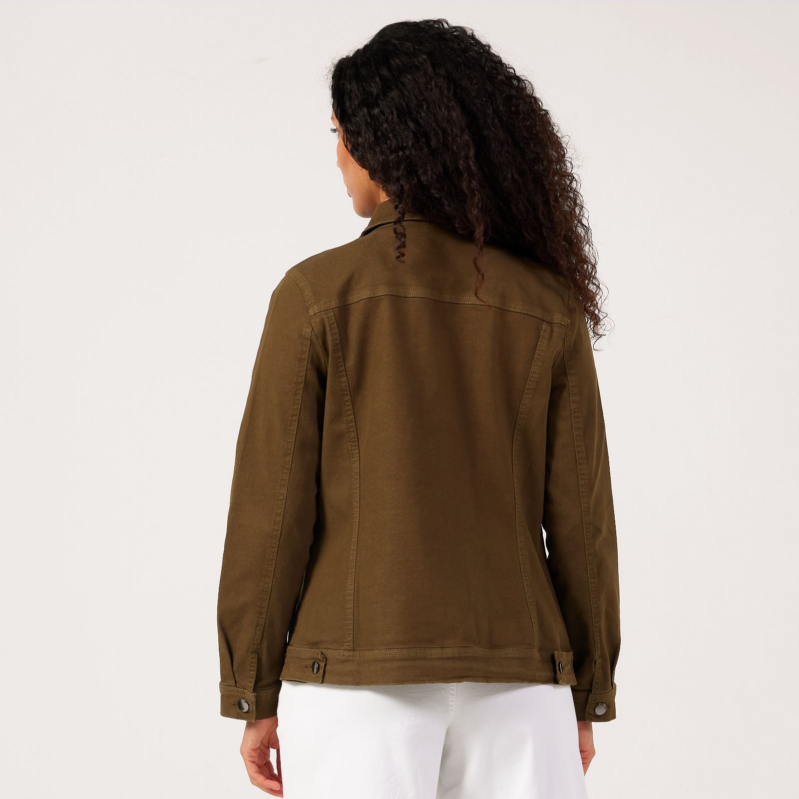 Nina Leonard Denim Jacket With Chest Pockets - QVC UK