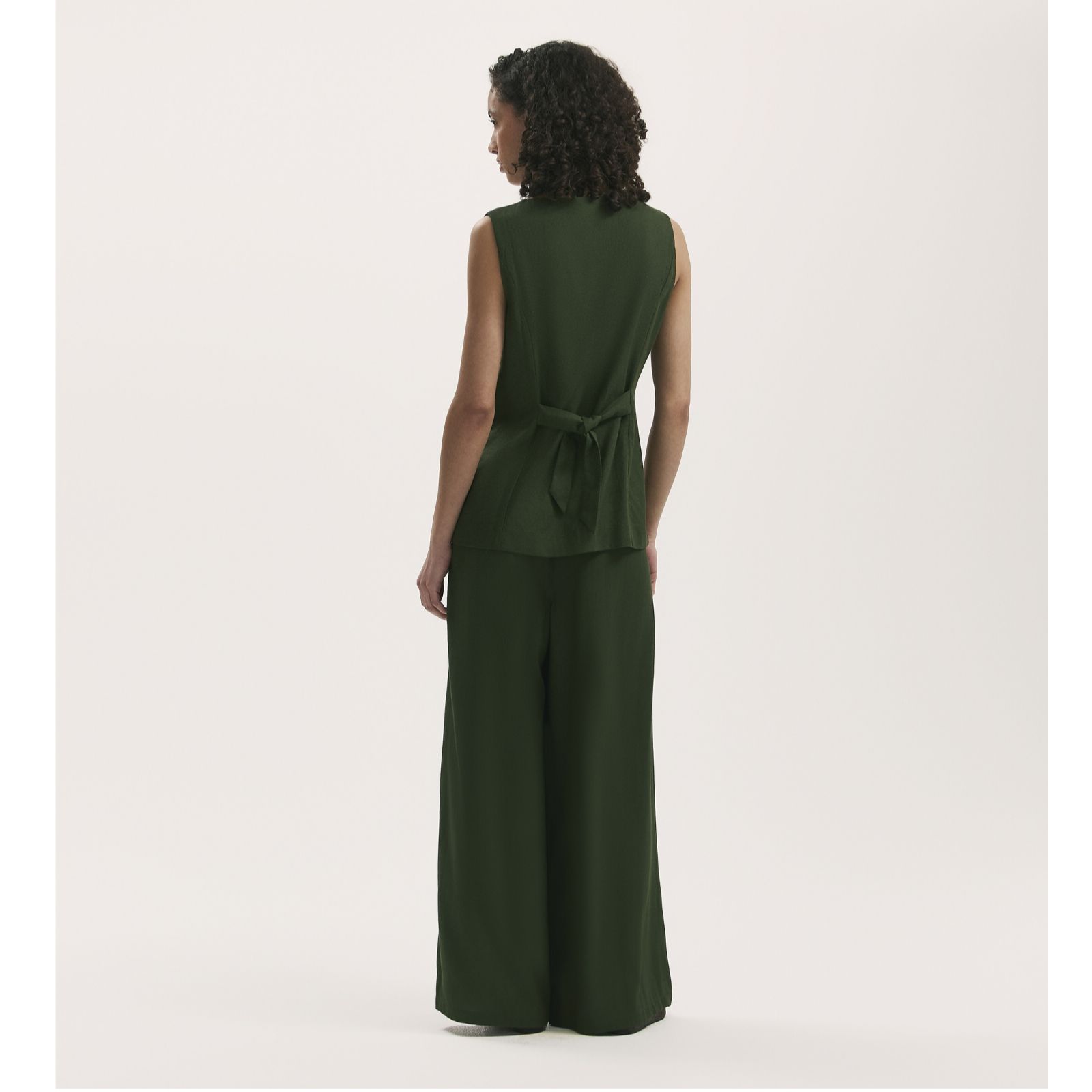 Finery London Vanetia Linen Viscose Mix Button Waistcoat - QVC UK