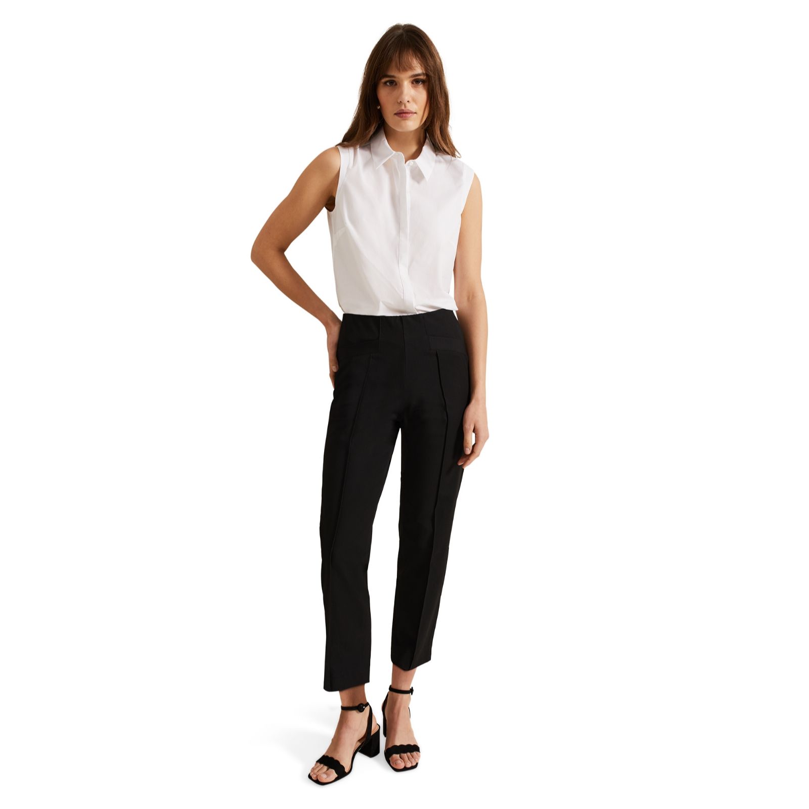 Phase Eight Miah Cotton Stretch Cropped Trouser - QVC UK