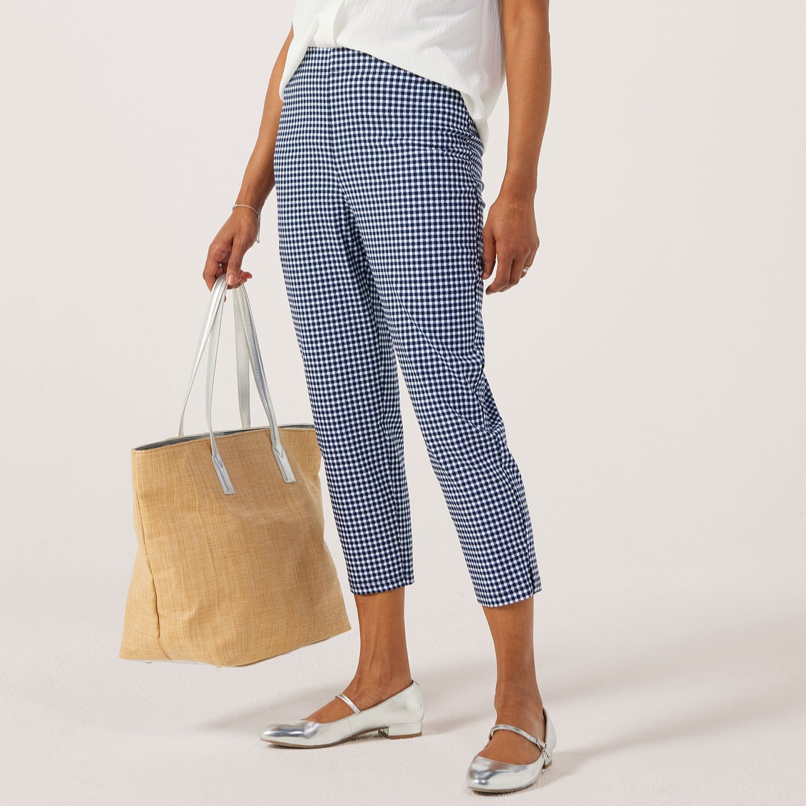 Kim & Co Printed Soft Millenium Latifa Ankle Length Petite Trousers ...