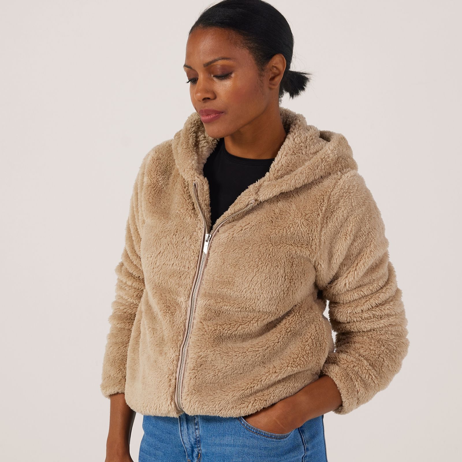 Only Newanna Teddy Jacket - QVC UK