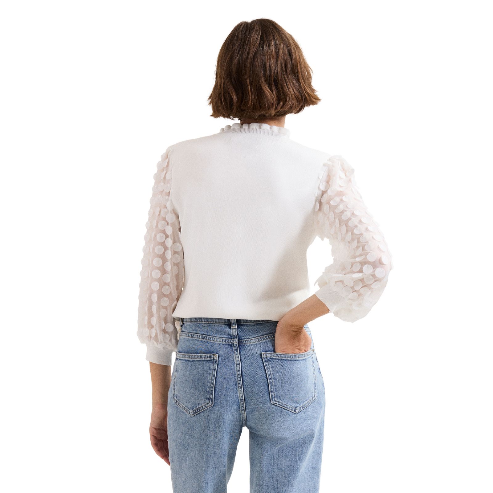 Phase Eight Shelly Textured Knitwear Top with Detailed Sleeves - QVC UK