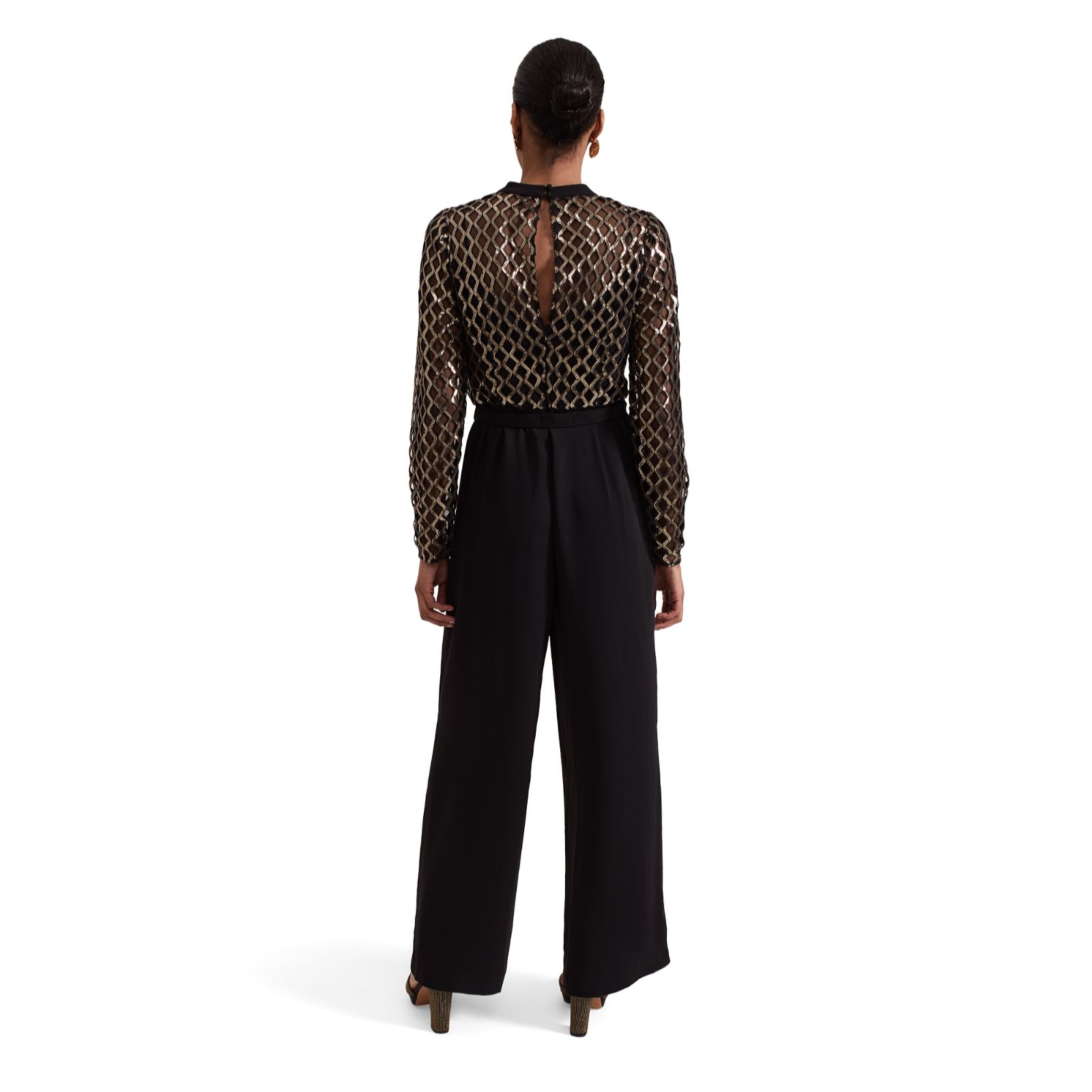 Phase Eight Amelia Sequin Bodice Jumpsuit - QVC UK