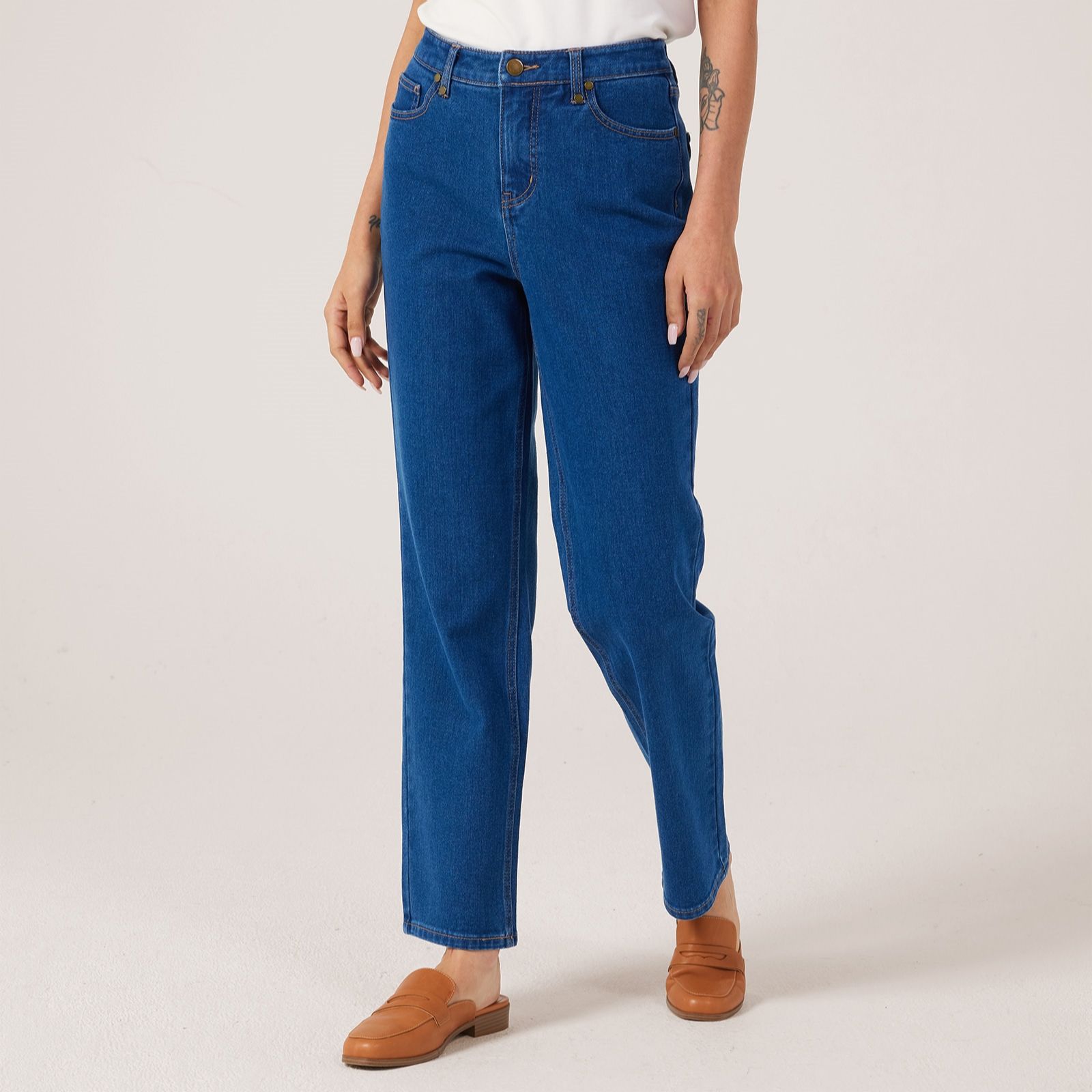 Ben de Lisi Straight Leg Soft Denim Jean Standard - QVC UK