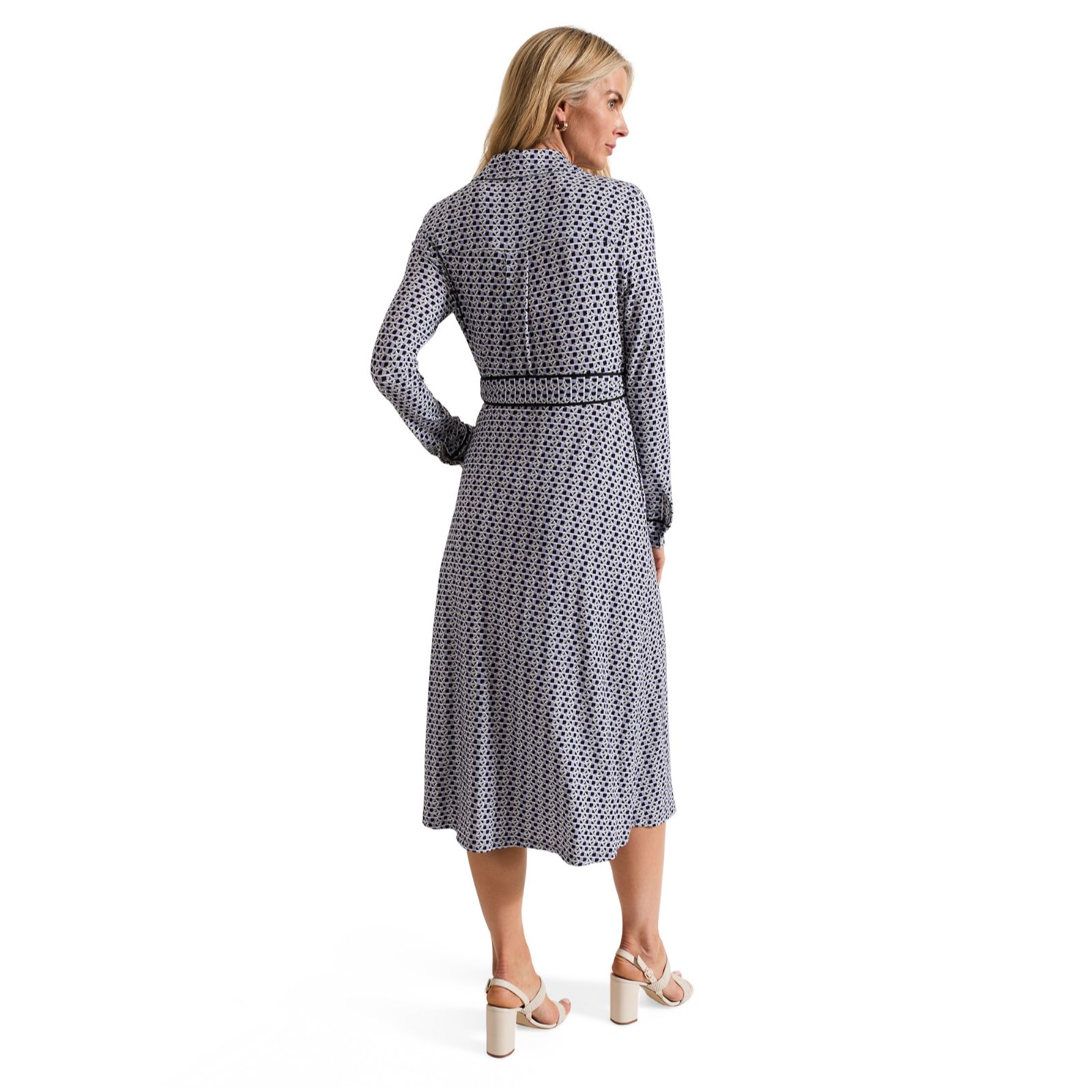 Phase Eight Geo Printed Shirt Jersey Dress - QVC UK