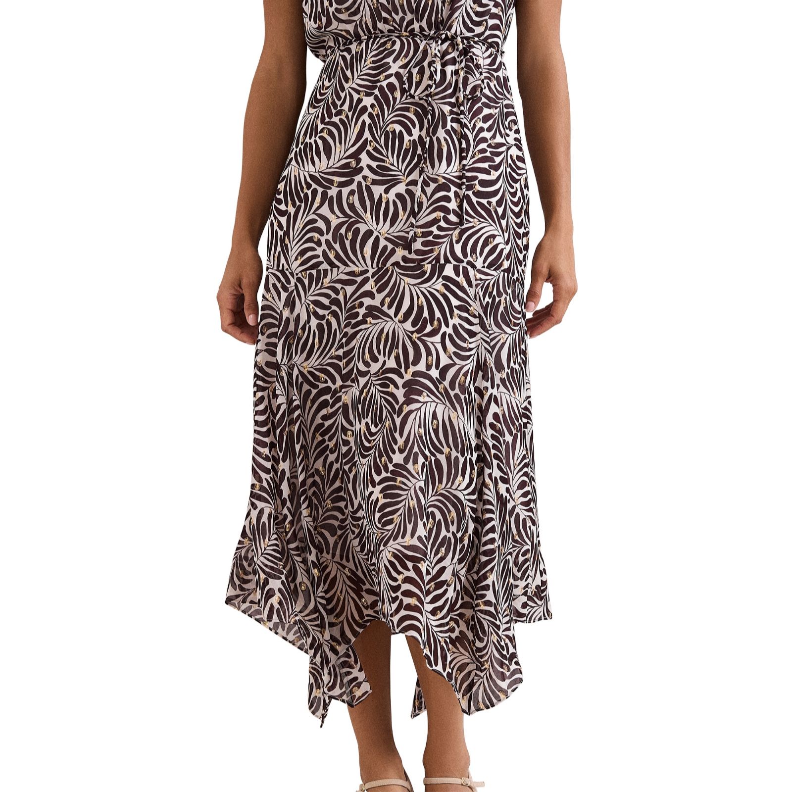 Phase Eight Verity Fil Coupe Midi Petite Dress - QVC UK