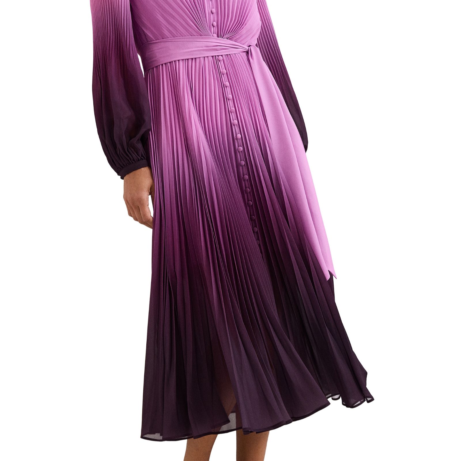 Phase Eight Mira Ombre Midi Dress Standard - QVC UK