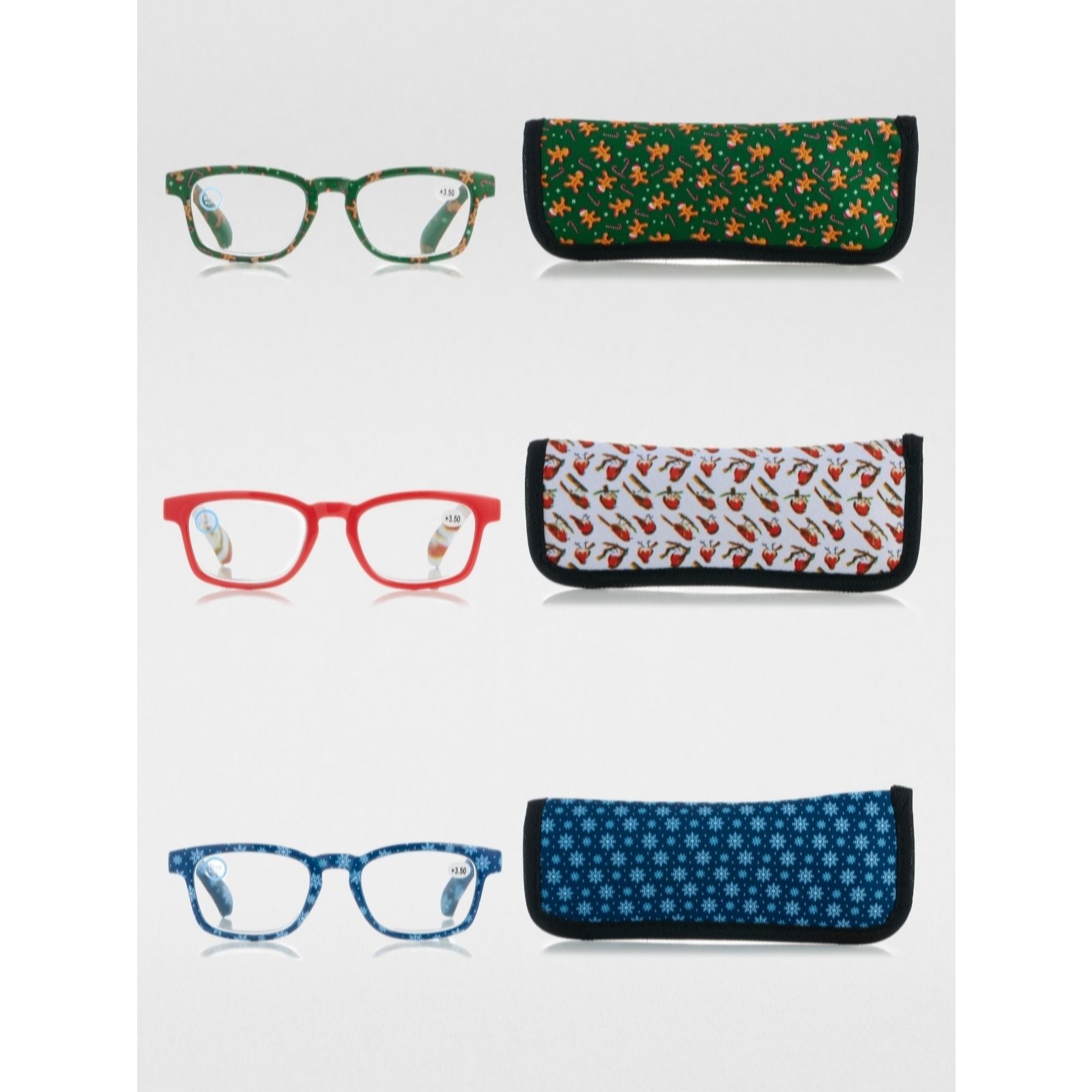 Outlet Hummingbird Set of 3 Blue Light Festive Readers - QVC UK