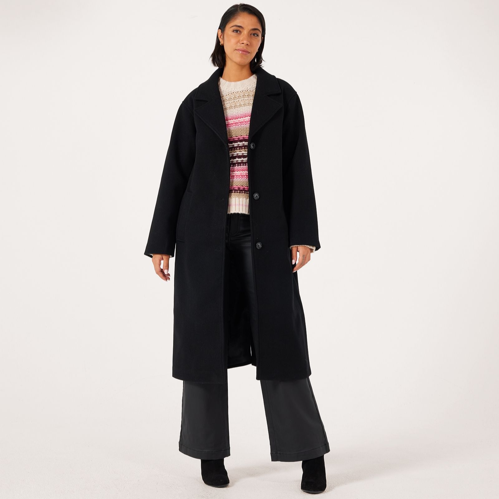 Centigrade Single Breasted Long Coat - QVC UK