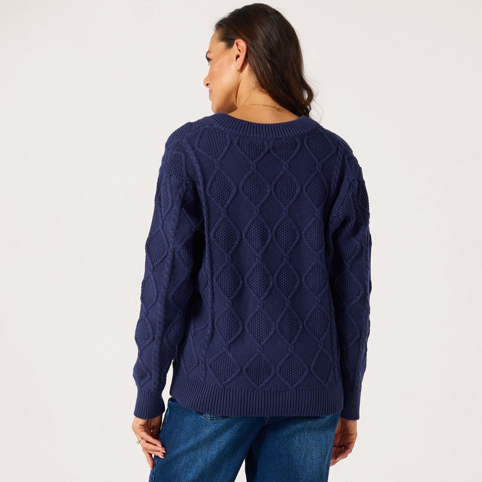 Ben de Lisi Cable Design Cardigan - QVC UK