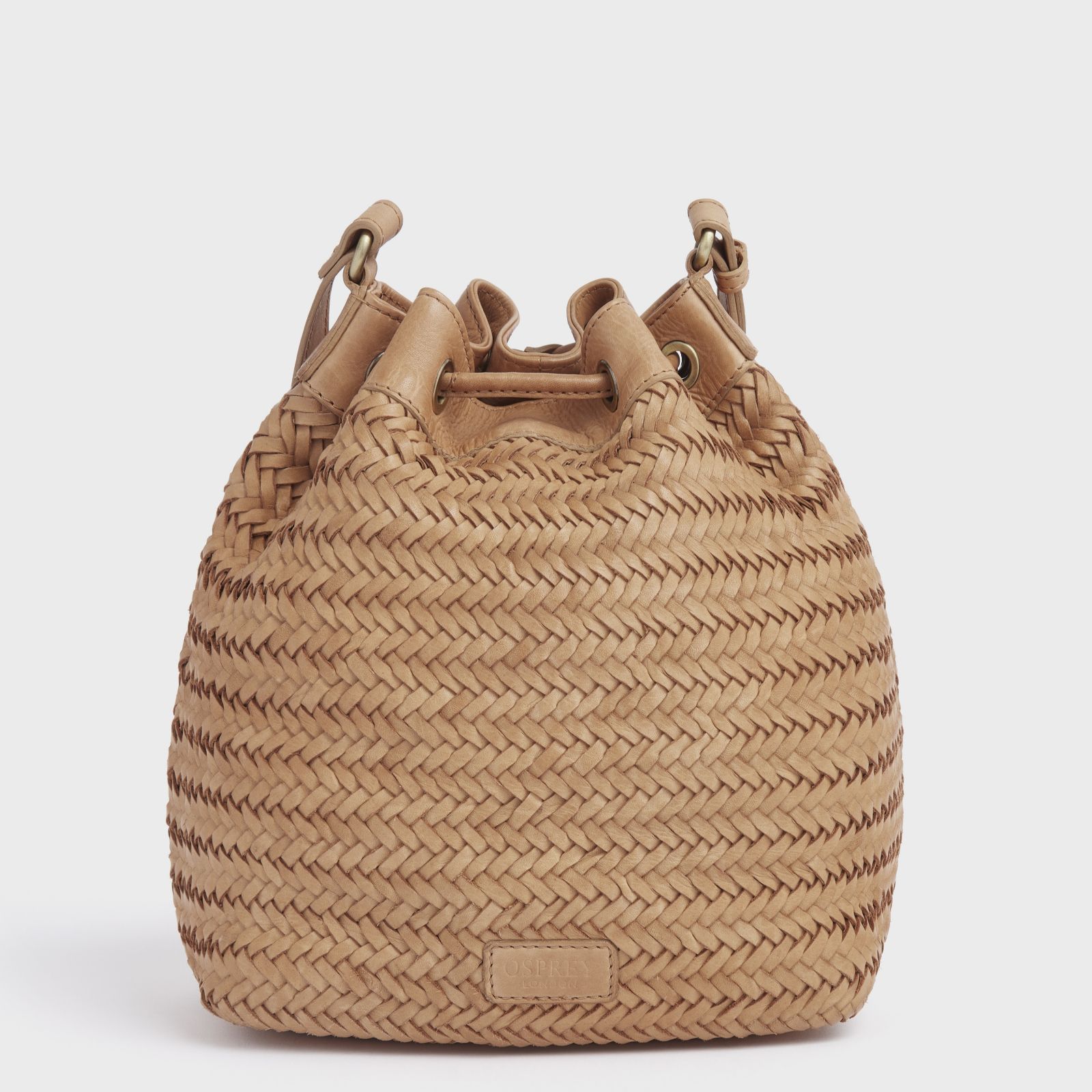Osprey London Joss Bucket Woven Leather Bag - QVC UK