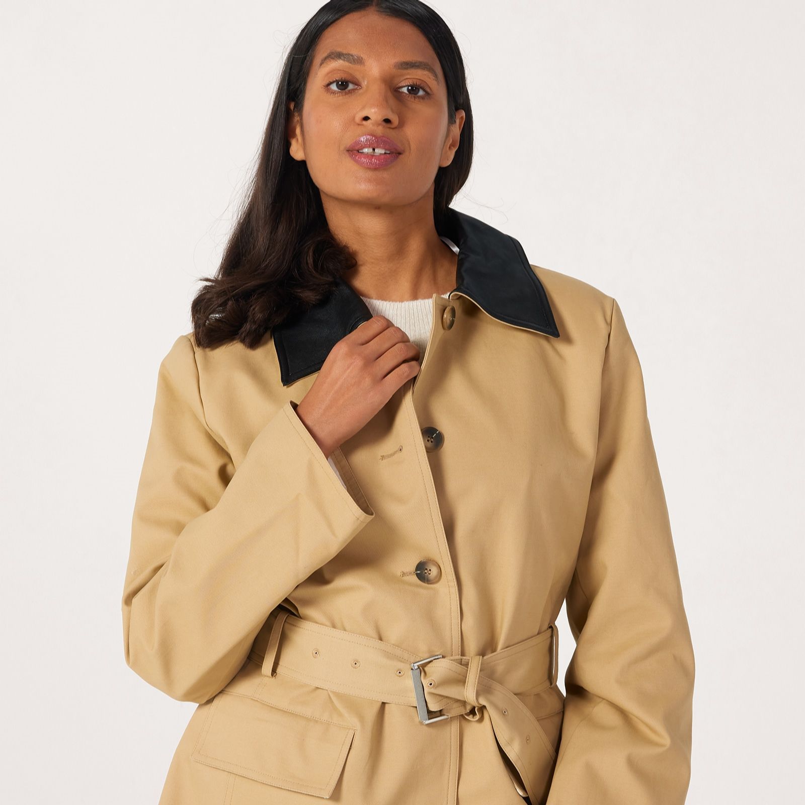 Selected Femme Dua Belted Jacket - QVC UK