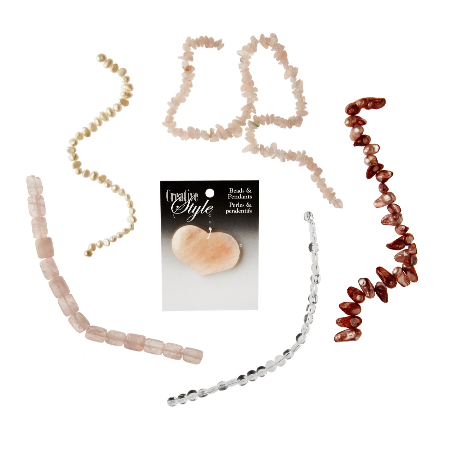 5 Strands of Jewellery Beads with Pendant QVC UK
