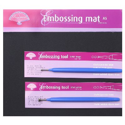 Pergamano 2 Star Embossing Tools & Embossing Mat - QVC UK