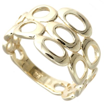 9ct Gold Highly Polished Bubbles Ring - QVC UK