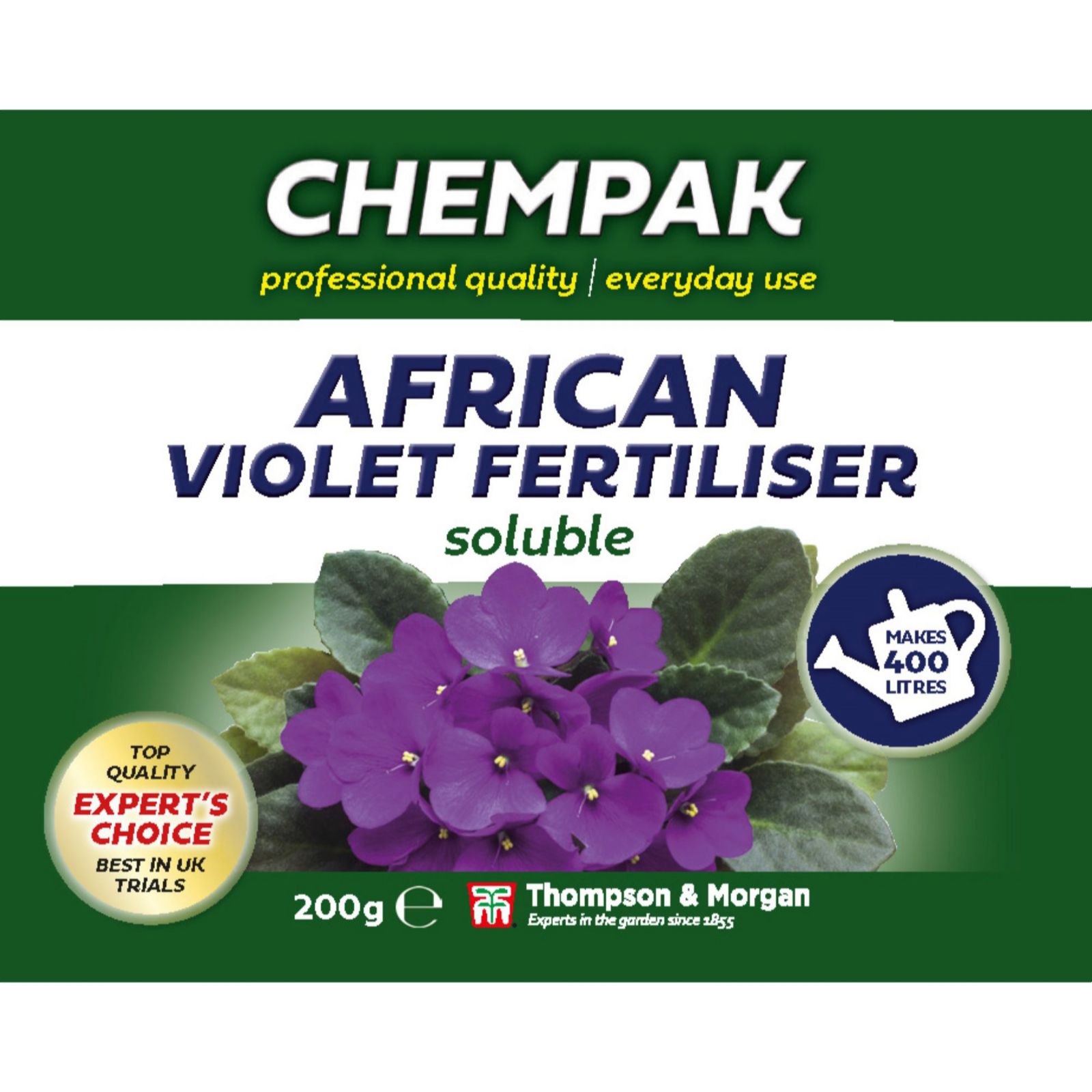 Chempak African Violet Fertiliser 200g x 2 - QVC UK