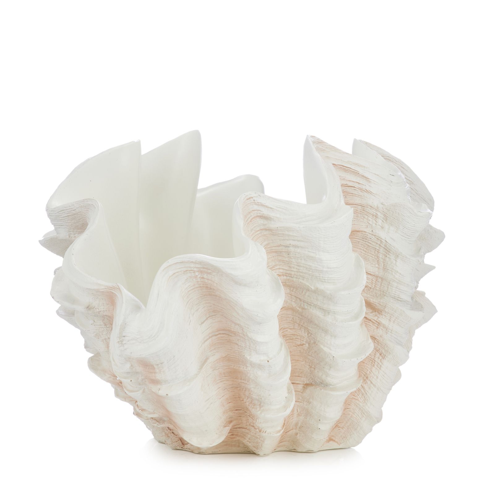Garden Reflections Coastal Edit Clam Shell Planter - QVC UK