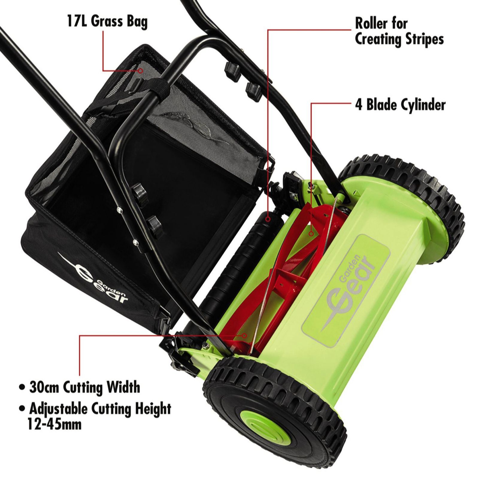 Thompson & Morgan Manual Push Roller Lawn Mower - QVC UK