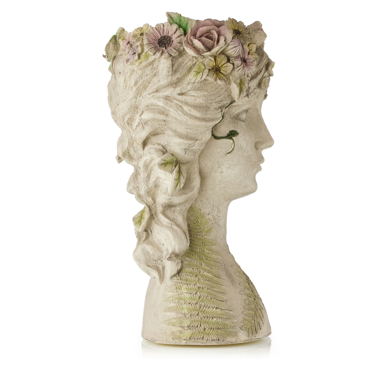Garden Reflections Floral Bust Planter - QVC UK