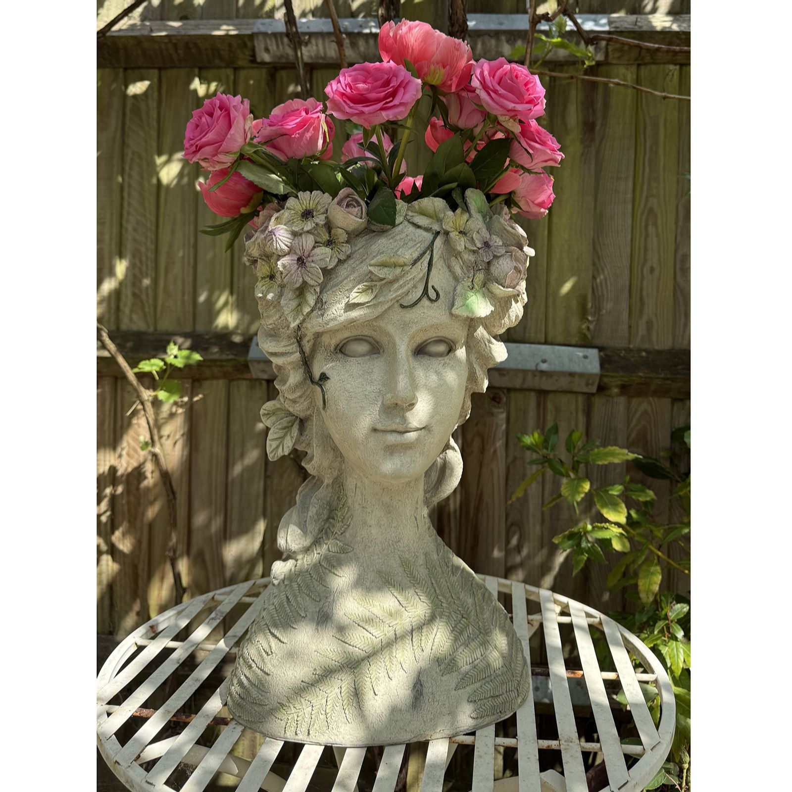 Garden Reflections Floral Bust Planter - QVC UK
