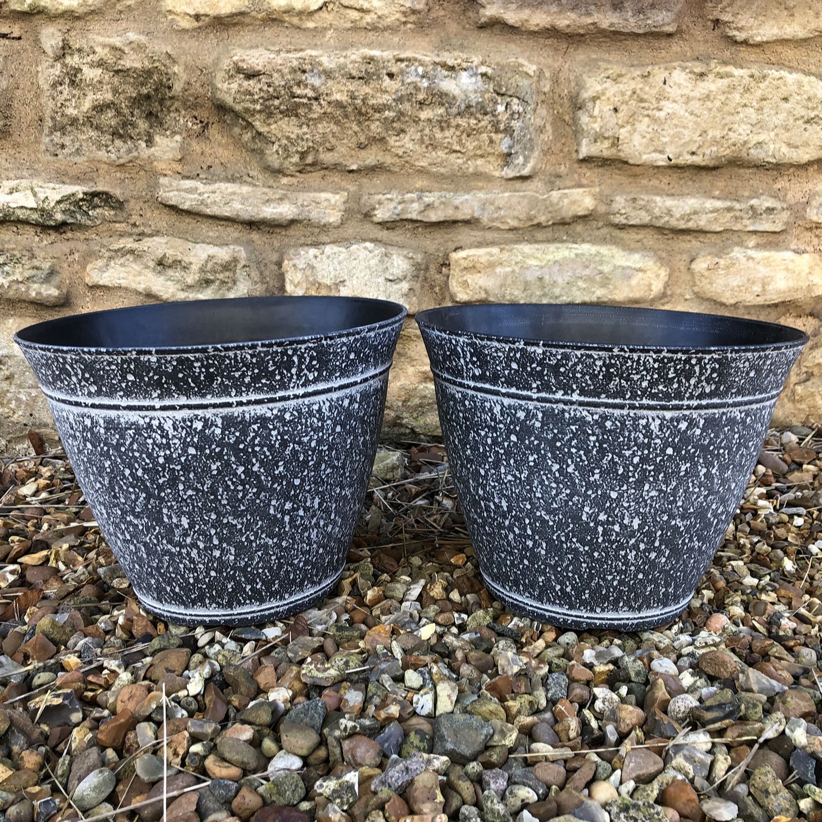 Plants2Gardens Peony Anima 2x Bare Roots with 2 x Speckled Planters ...