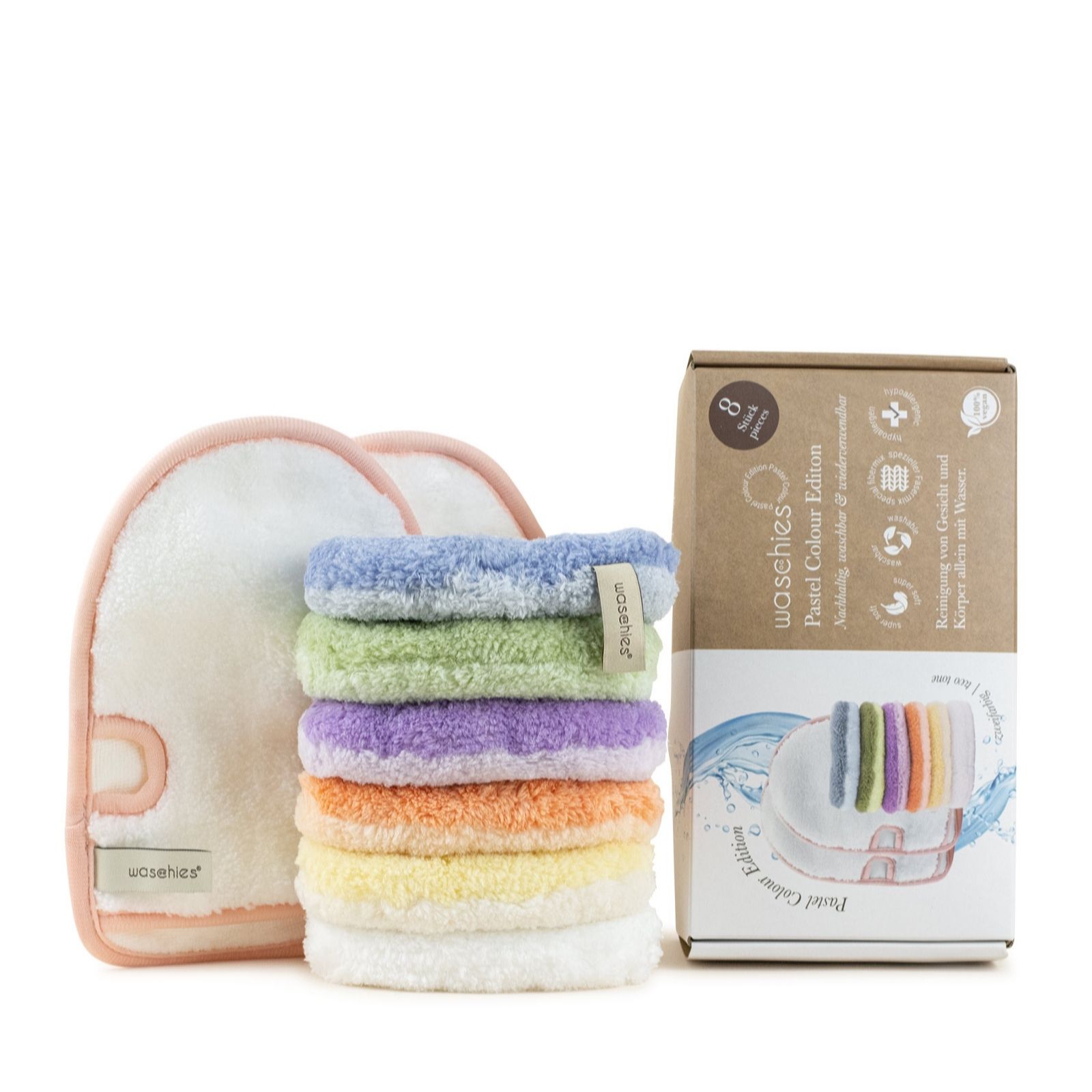 Waschies 8 Piece Face & Body Cleansing Collection - QVC UK