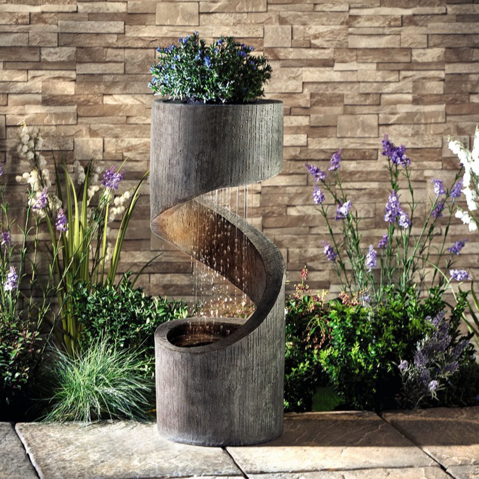 Thompson & Morgan Spiral Rainfall Water Feature - QVC UK
