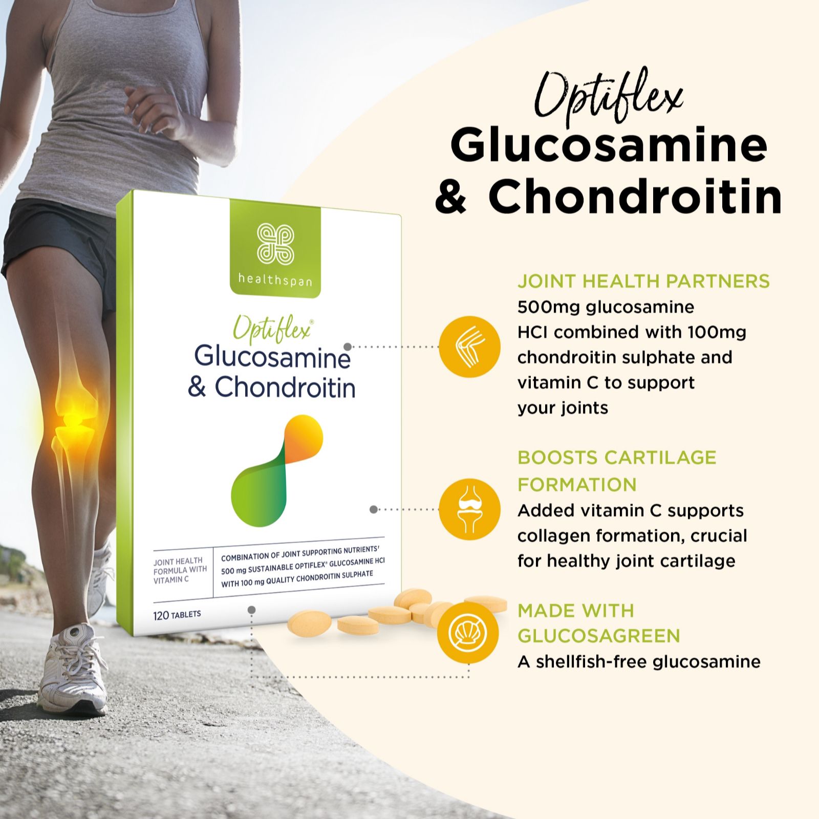 Healthspan Super Strength Collagen & Glucosamine Duo 2 Month Supply ...