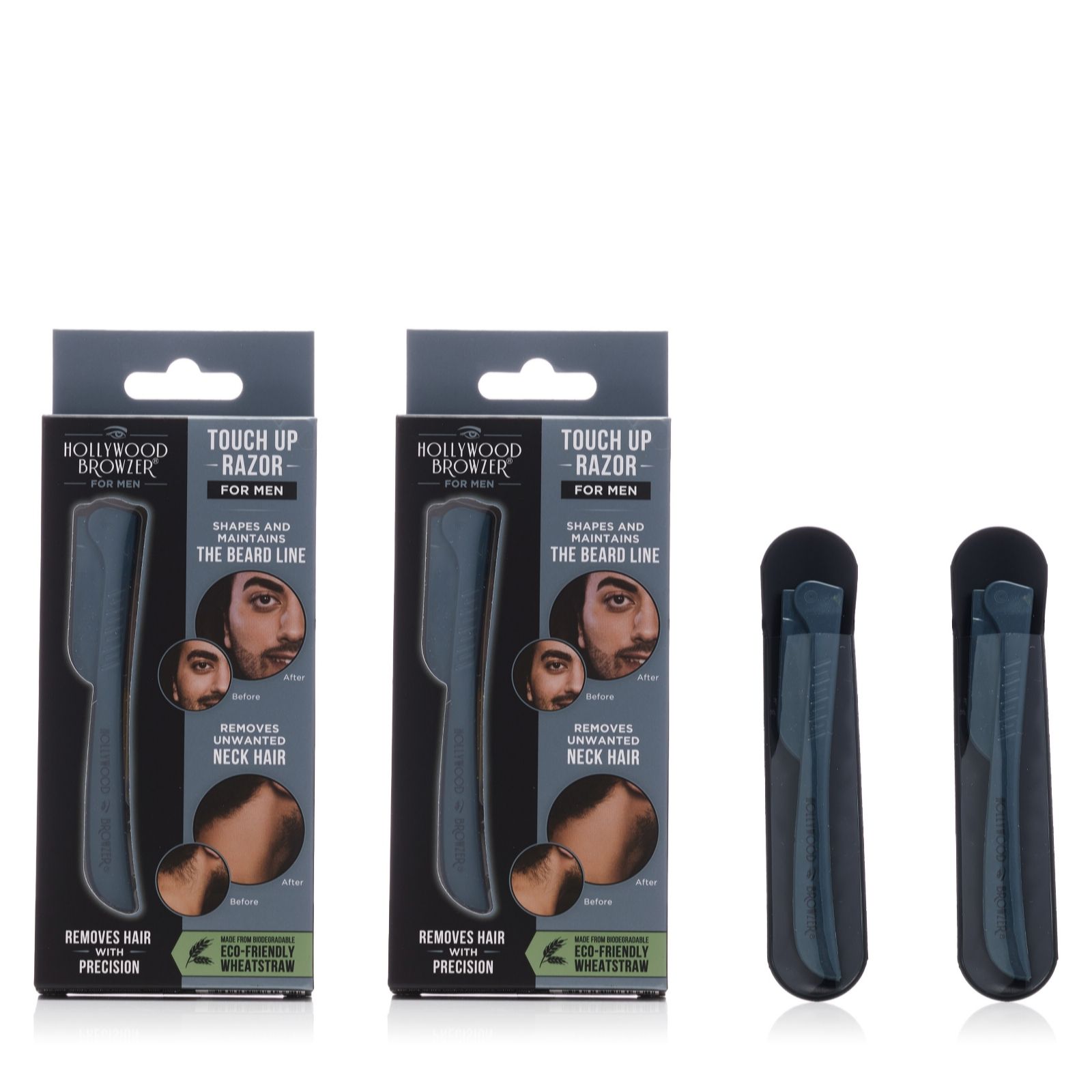 Hollywood Browzer 2 Piece Men's Touch Up Razor - QVC UK