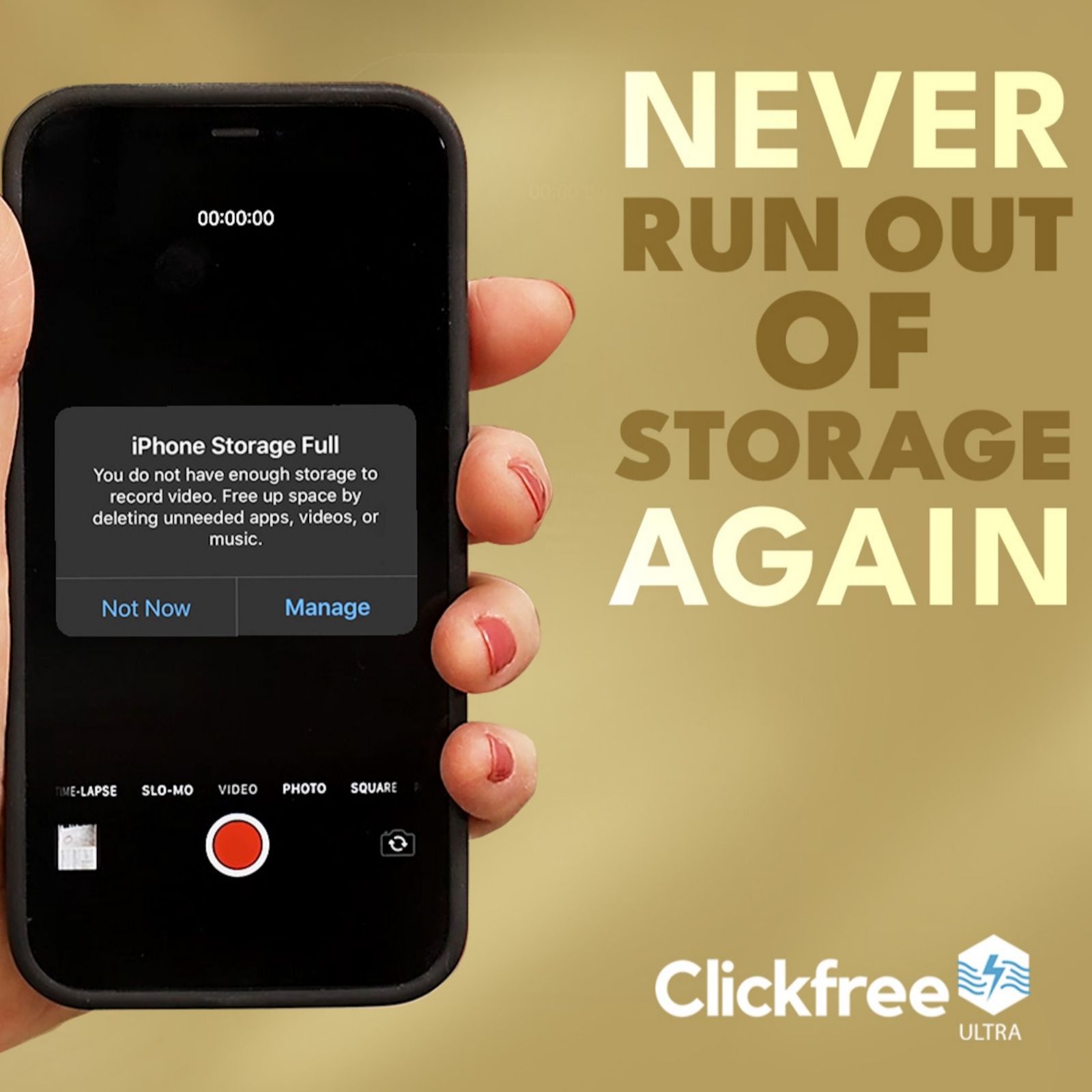 Clickfree Ultra 128GB Universal Photo & Video Backup Device w/ AI ...