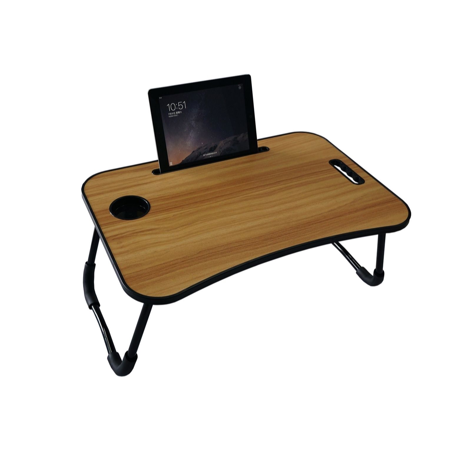Outlet Multimedia Portable Table with Cup Holder - QVC UK