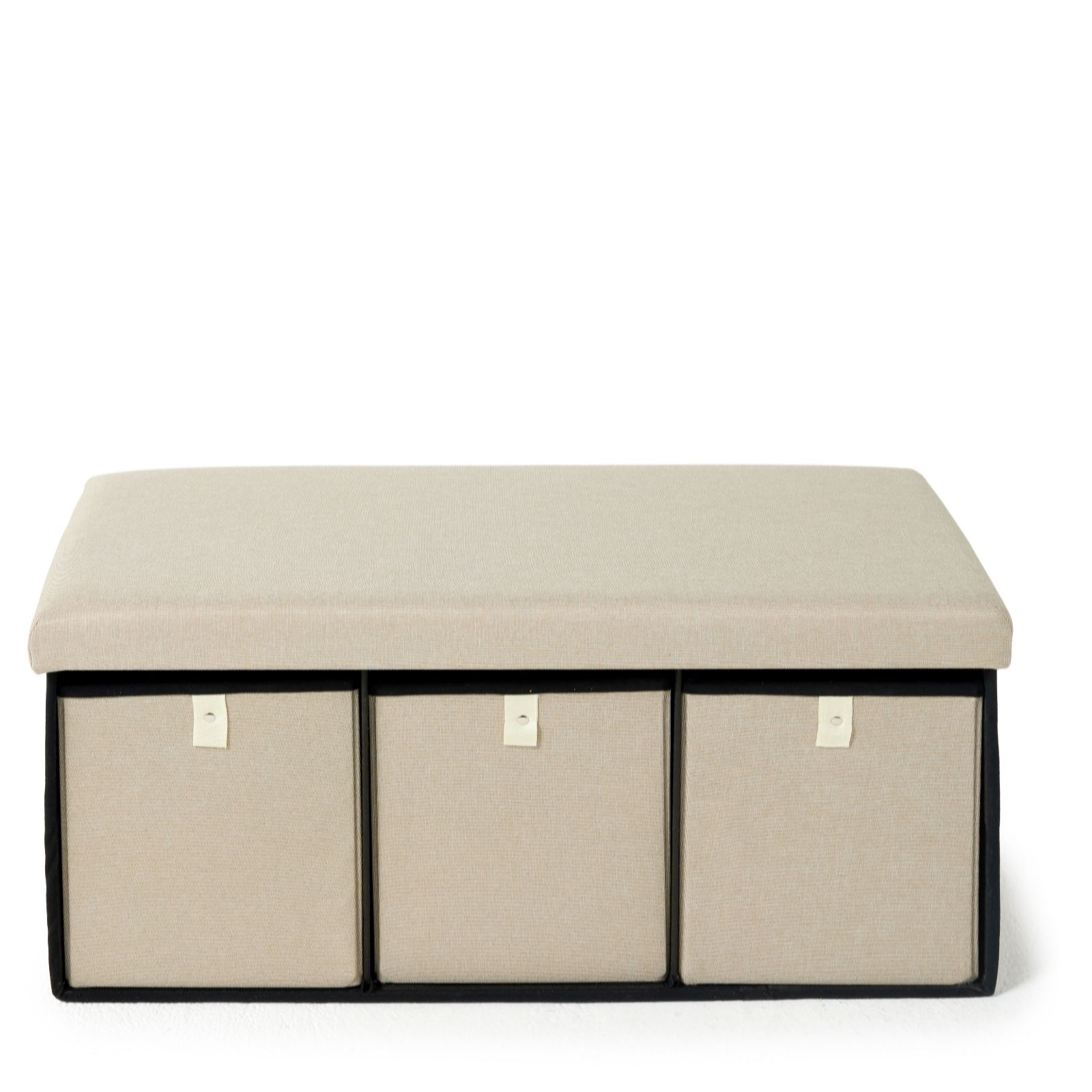 Outlet Organised Options Collapsible Storage Ottoman with Drawers - QVC UK